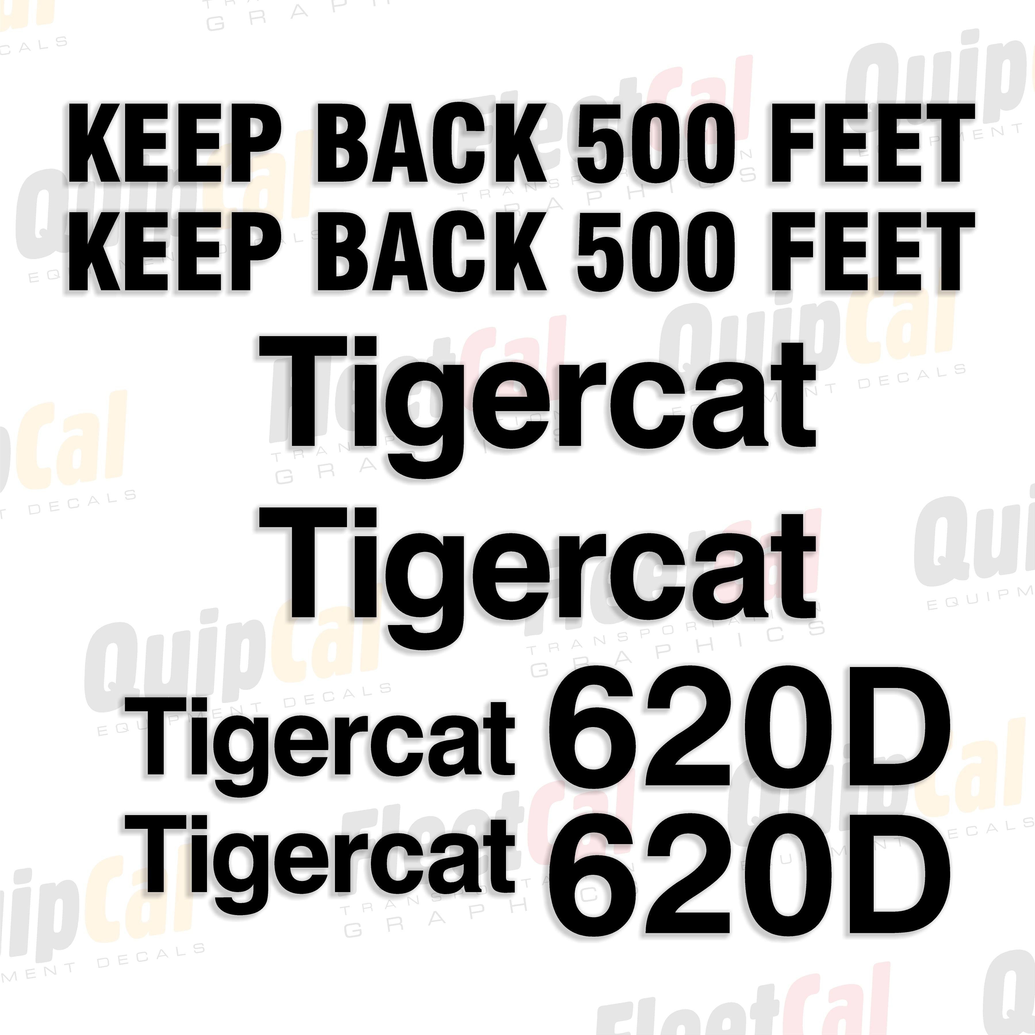 Tigercat 620D Skidder Marking Decal Set – Truck and Equipment Decals