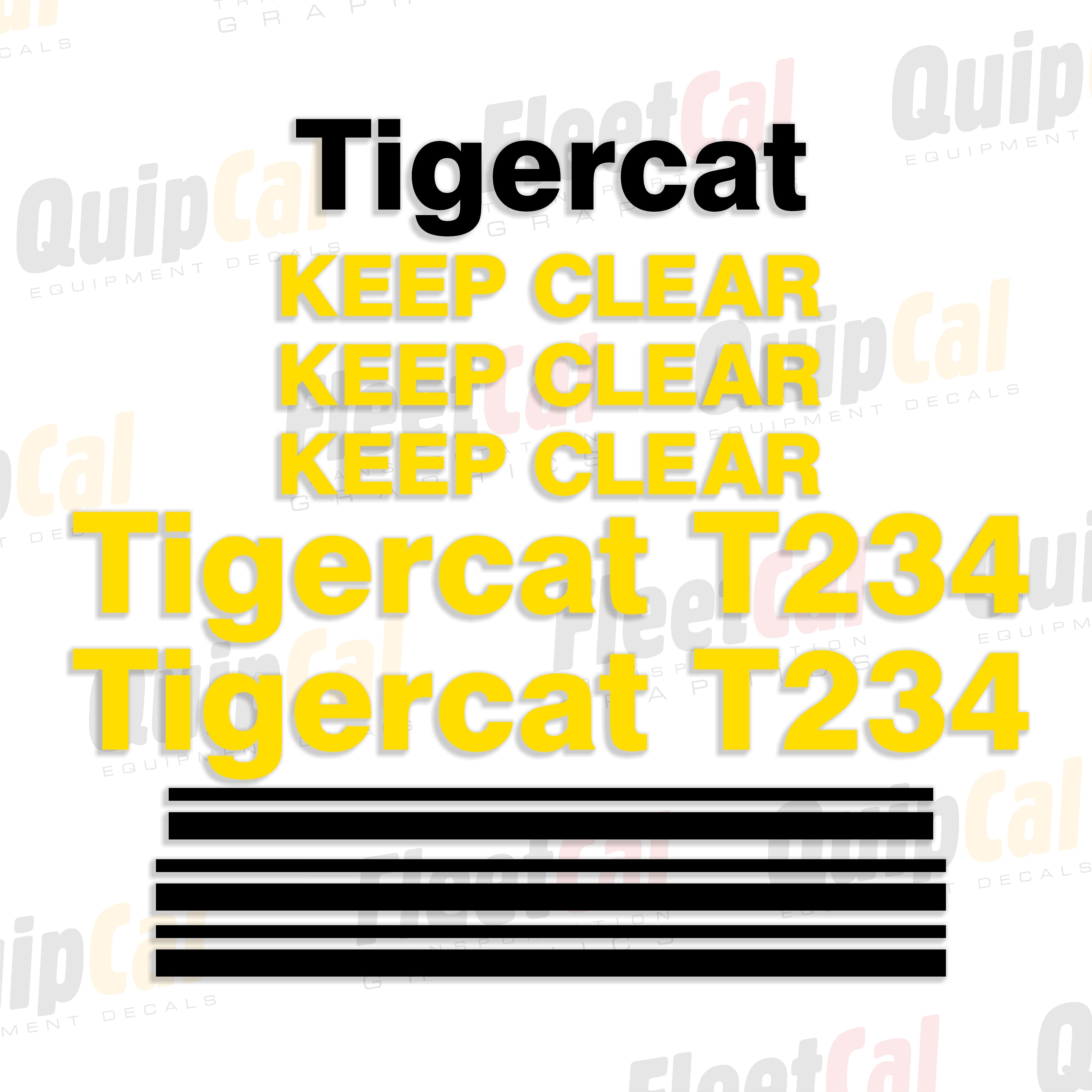 Tigercat T234 Crawler Log Loader Marking Decal Set – Truck and ...