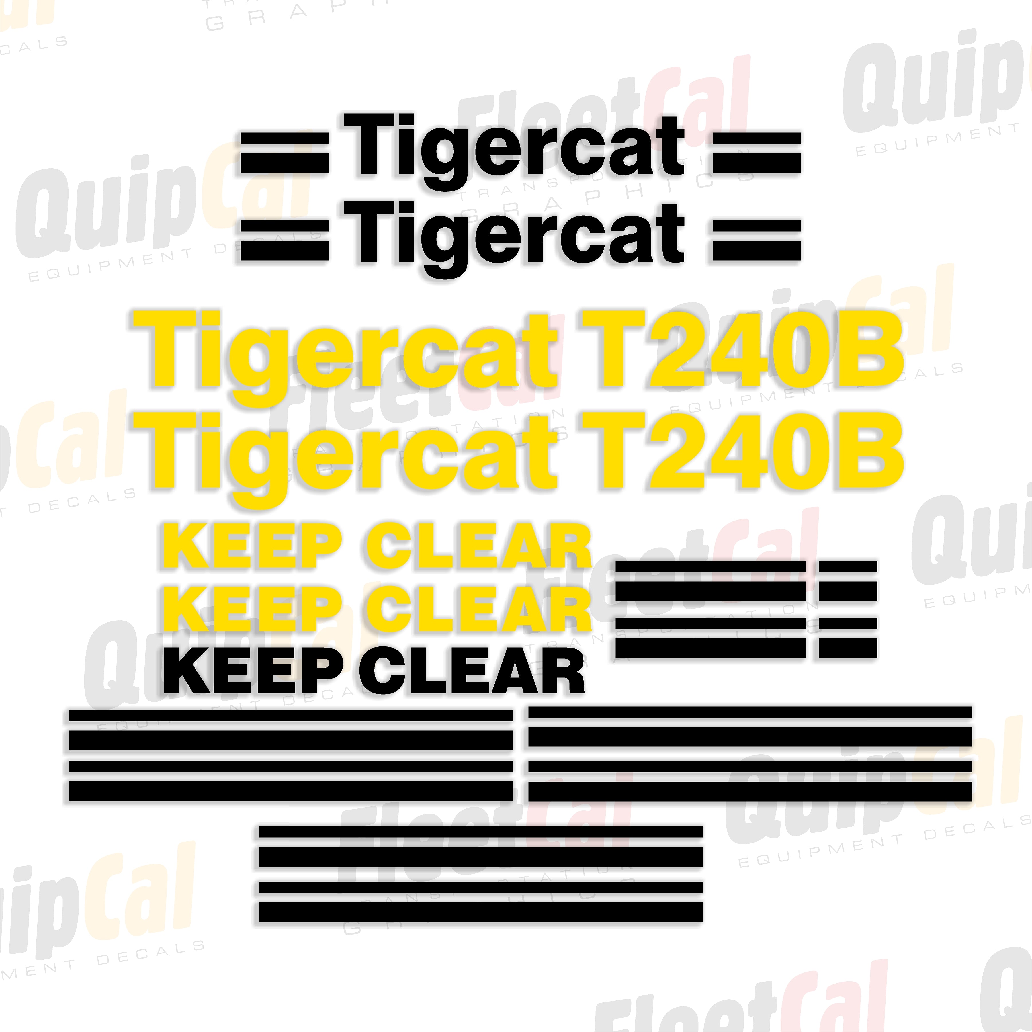 Tigercat T240B Crawler Log Loader Marking Decal Set – Truck and ...