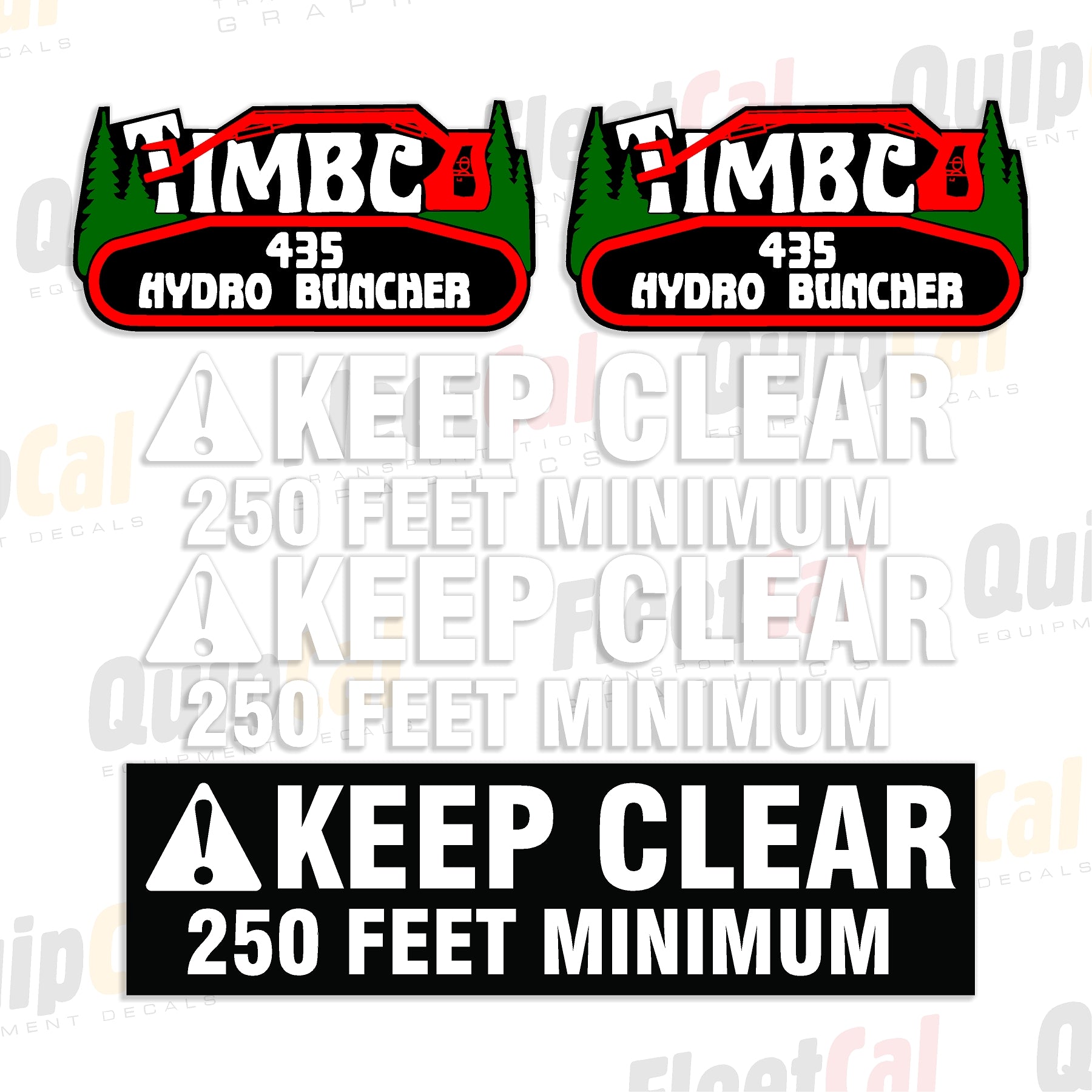 Timbco T435 Hydro Buncher Marking Decal Set – Truck and Equipment Decals