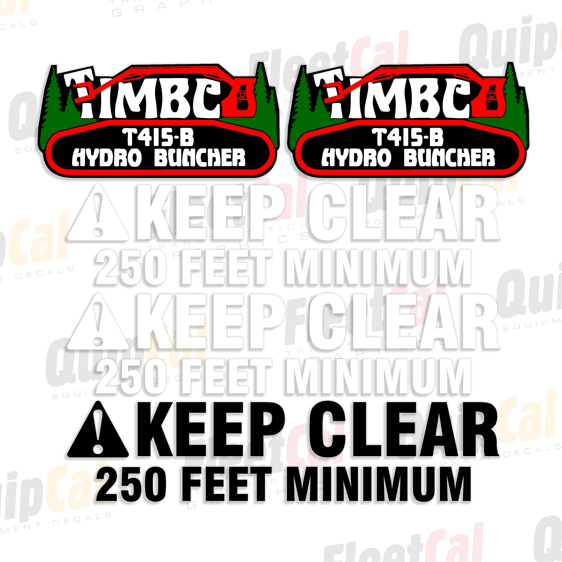 Timbco T415-B Hydro Buncher Decal Set – Truck and Equipment Decals