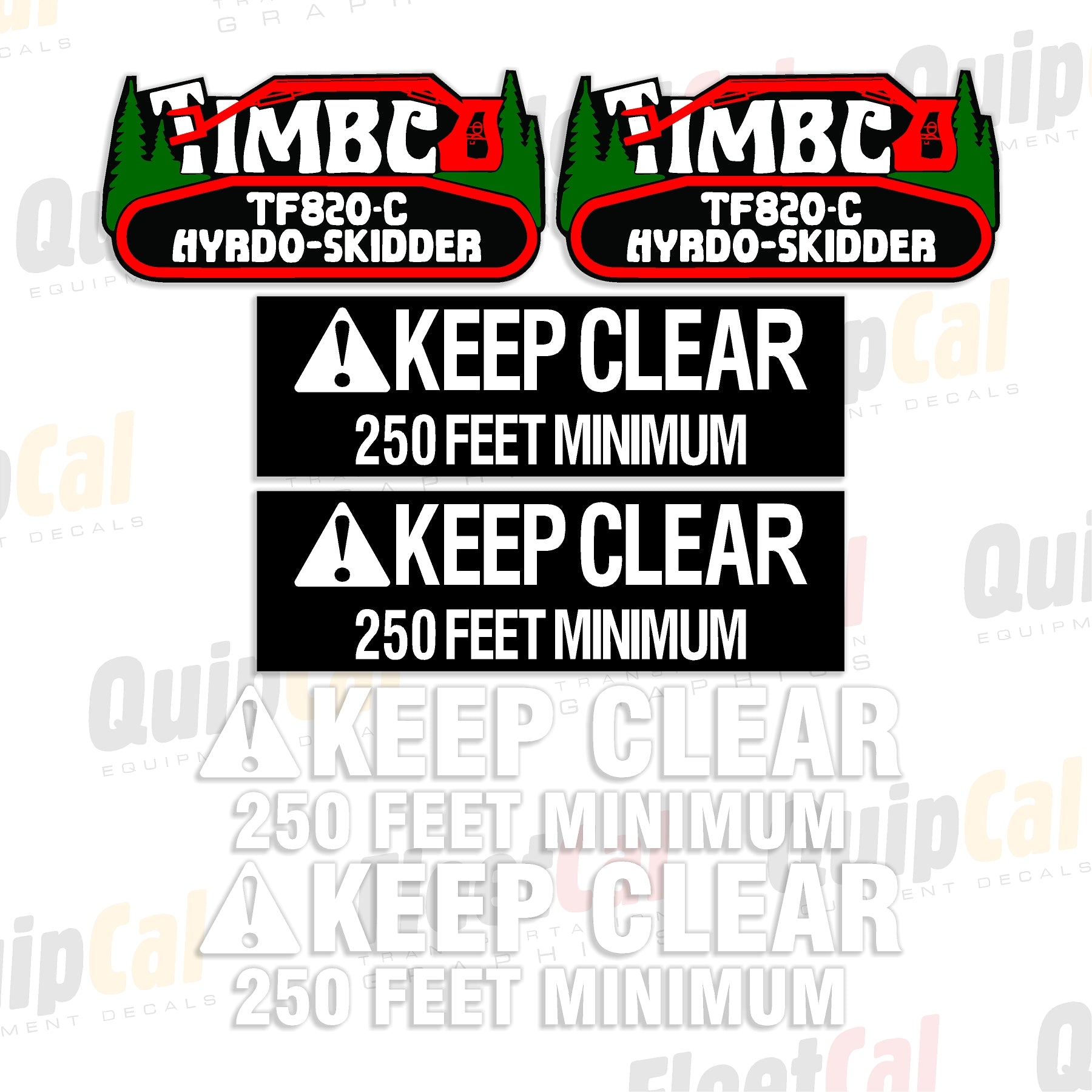 Timbco TF820-C Hydro Skidder Marking Decal Set – Truck and Equipment Decals