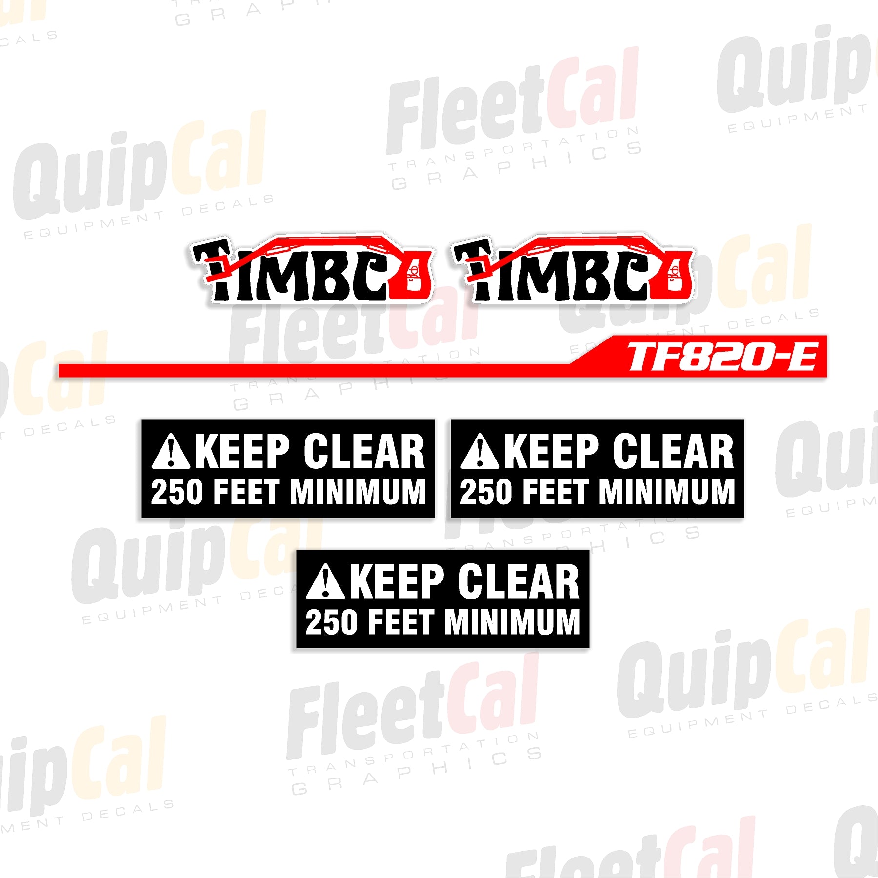 Timbco TF820-E Marking Decal Set – Truck and Equipment Decals