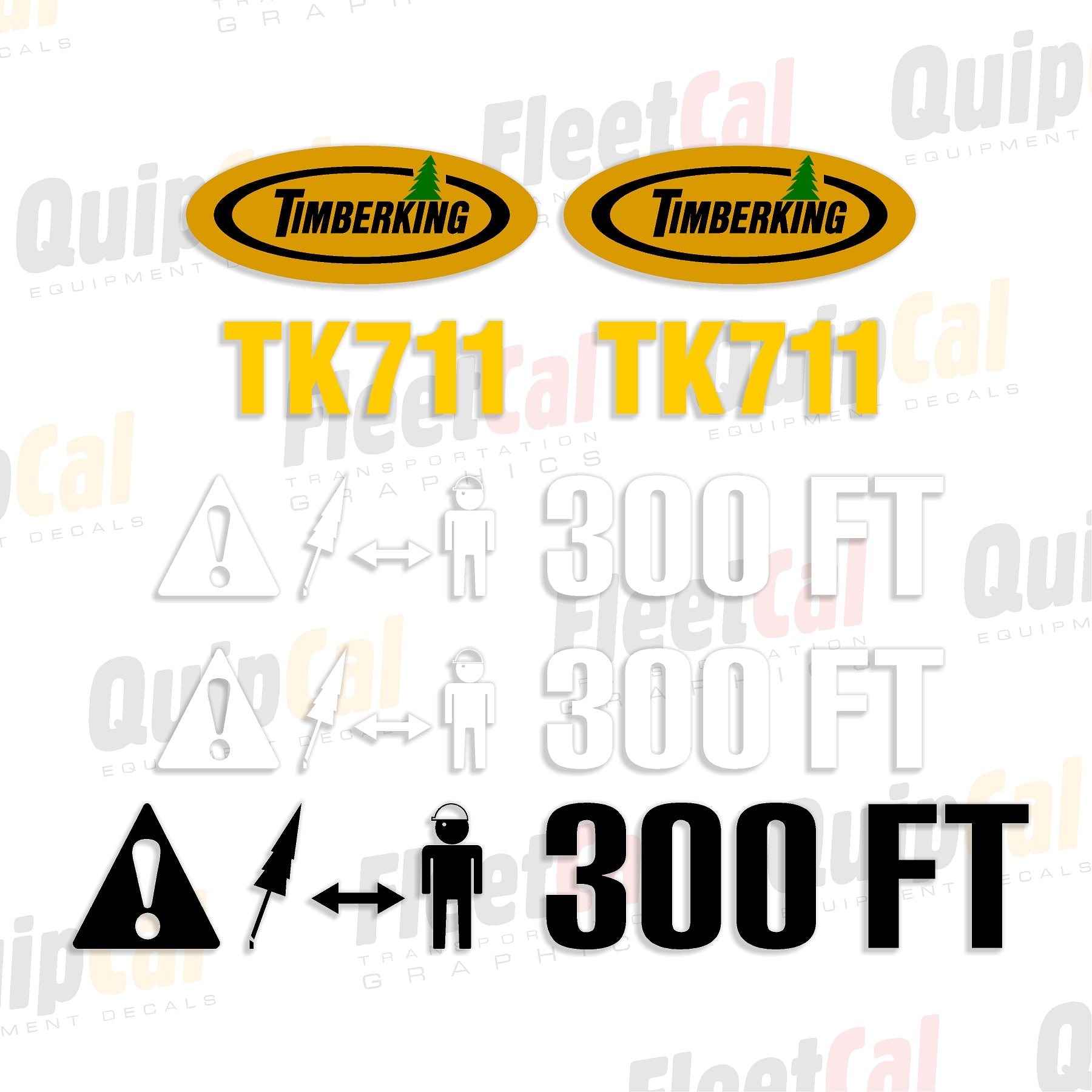 TimberKing TK711 Crawler Feller Buncher Marking Decal Set – Truck and ...