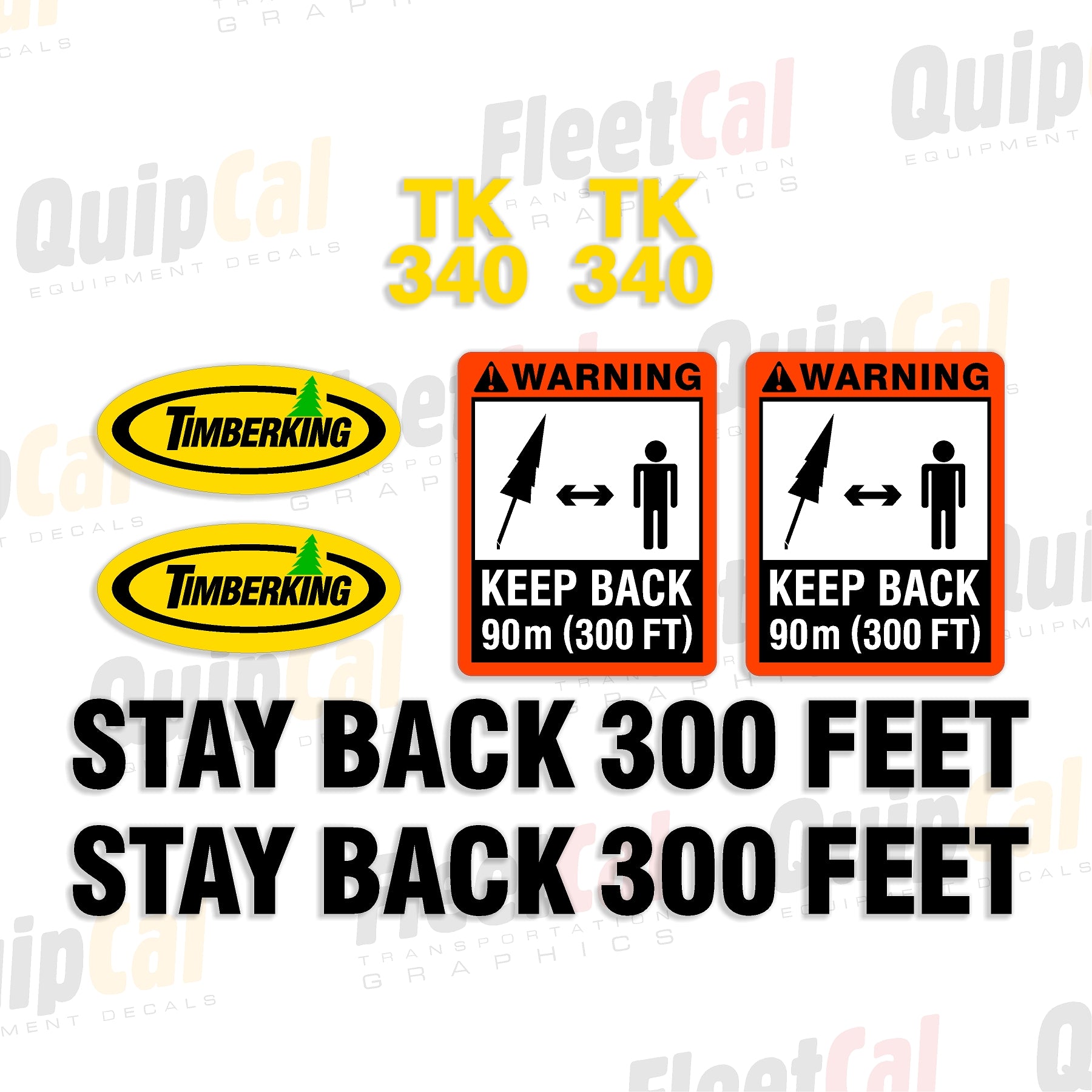 TimberKing TK340 Feller Buncher Marking Decal Set – Truck and Equipment ...