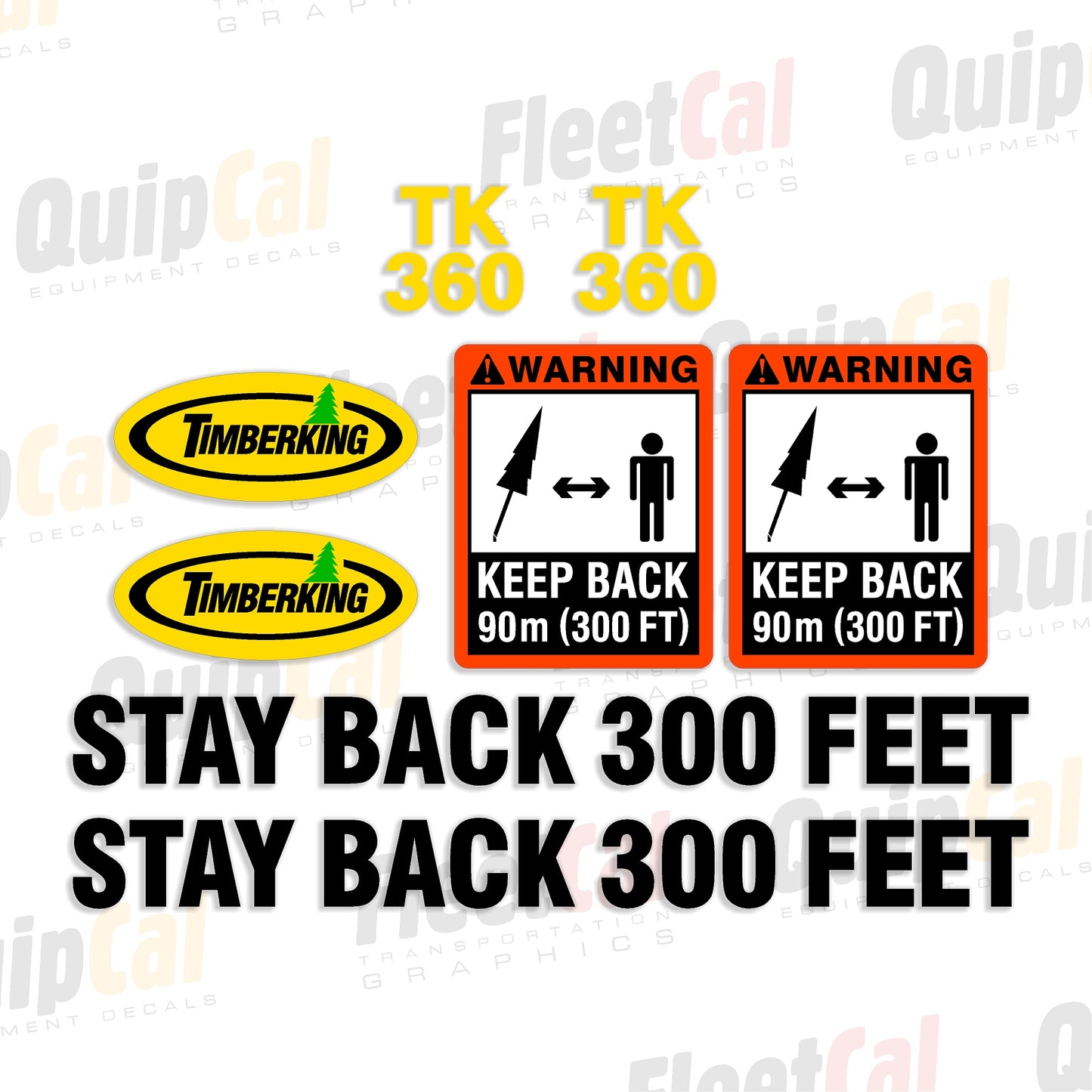 TimberKing TK360 Feller Buncher Marking Decal Set – Truck and Equipment ...