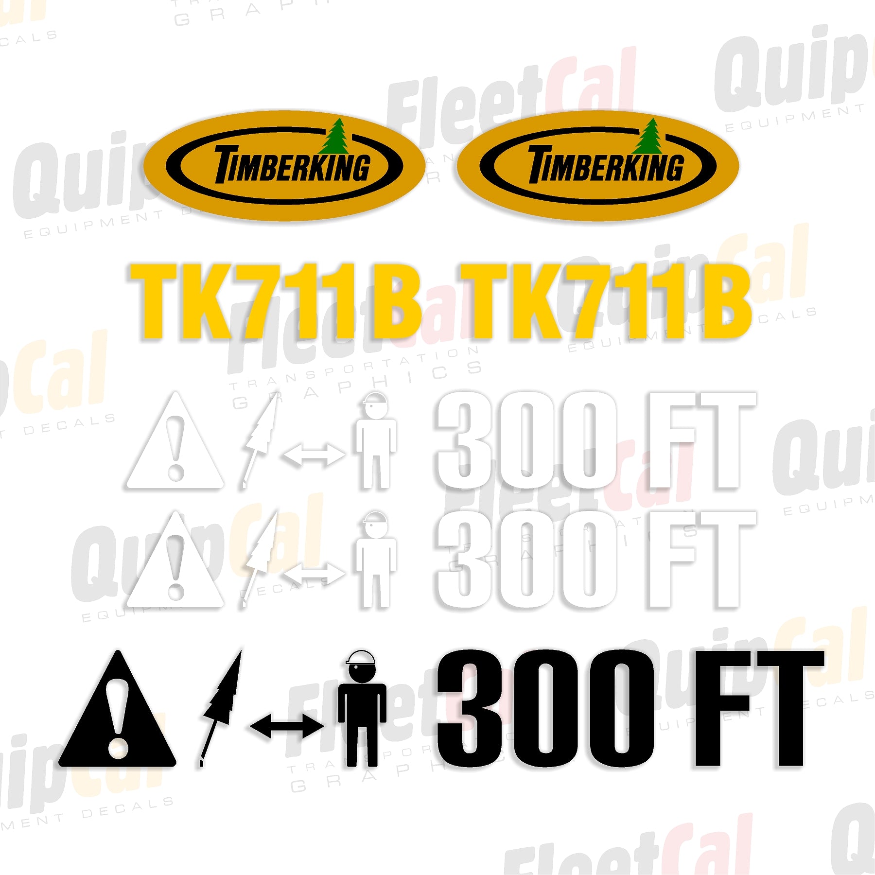 TimberKing TK711B Crawler Feller Buncher Marking Decal Set – Truck and ...