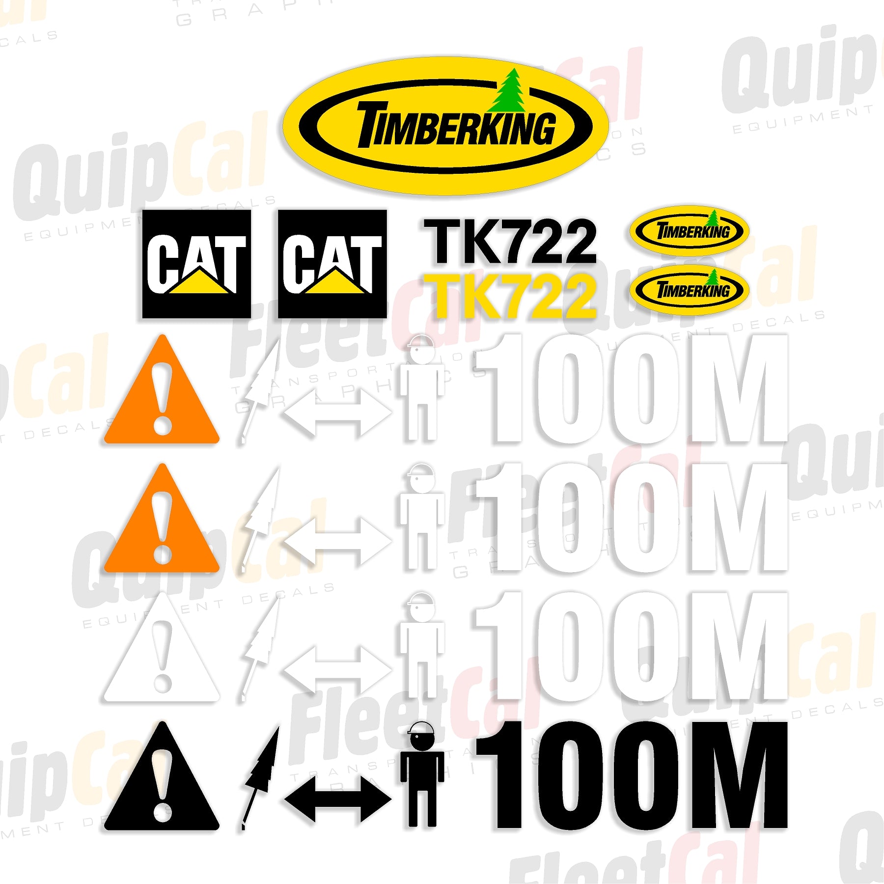 TimberKing TK722 Crawler Feller Buncher Marking Decal Set – Truck and ...