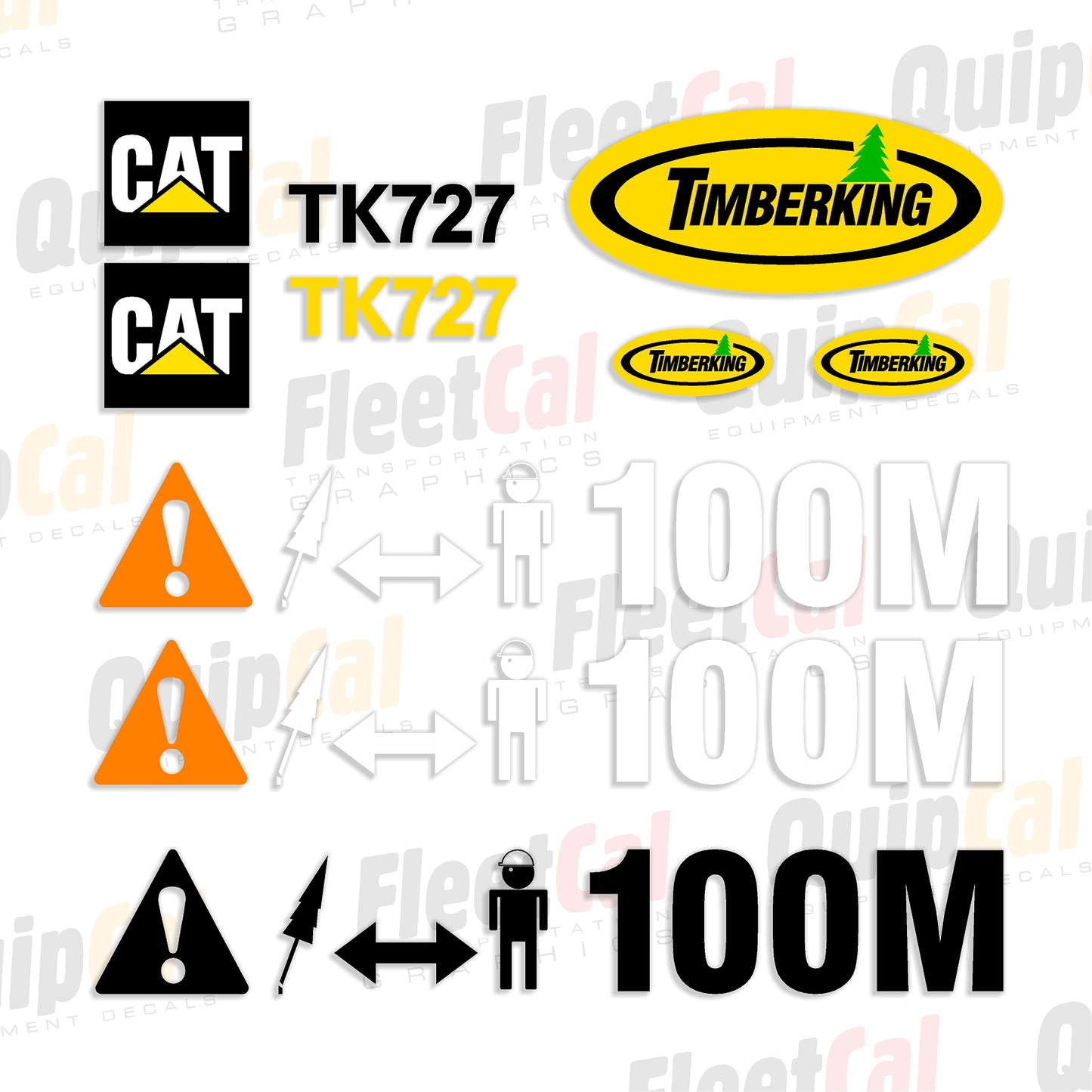 TimberKing TK727 Crawler Feller Buncher Marking Decal Set – Truck and ...