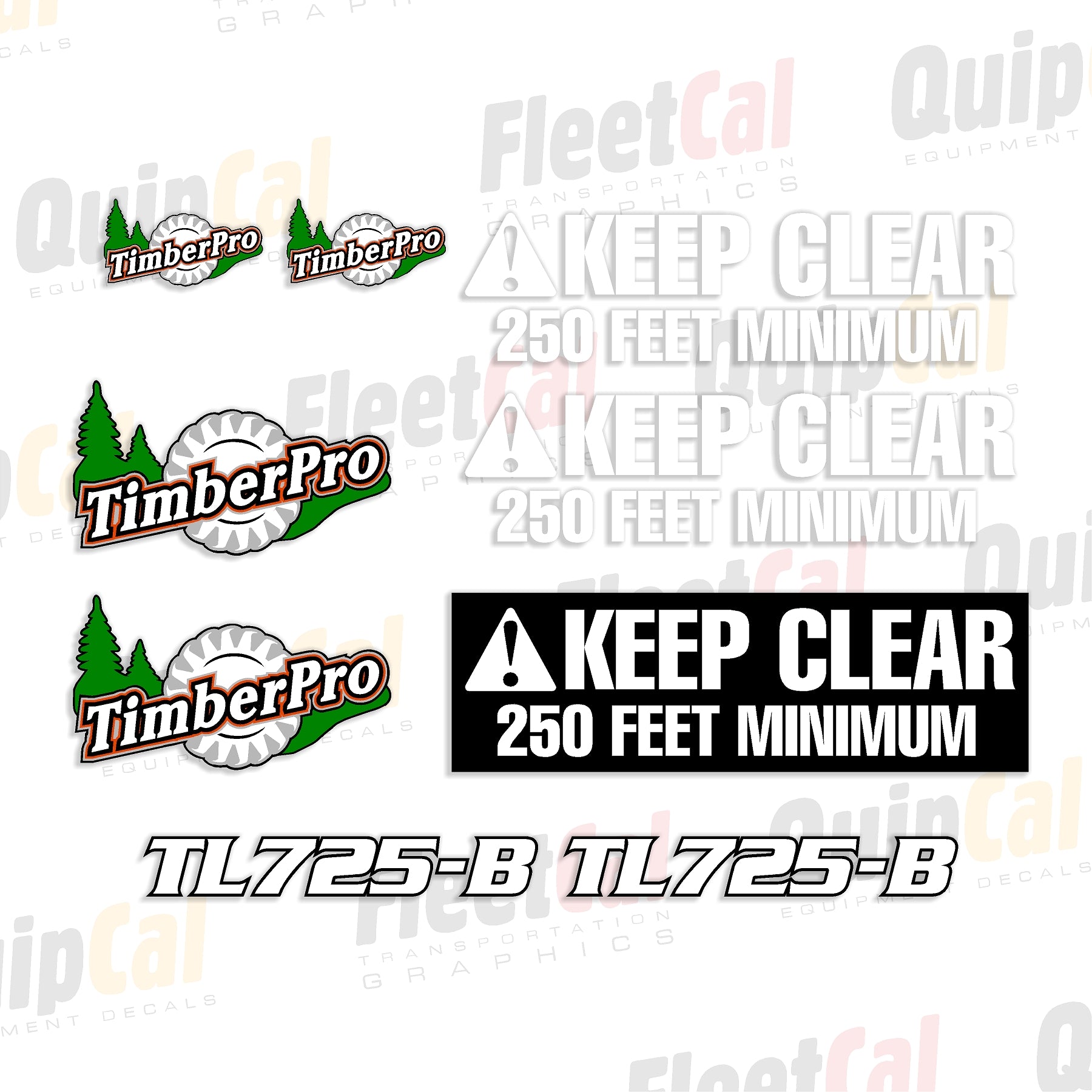 TimberPro TL725B Feller Buncher Marking Decal Set – Truck and Equipment ...