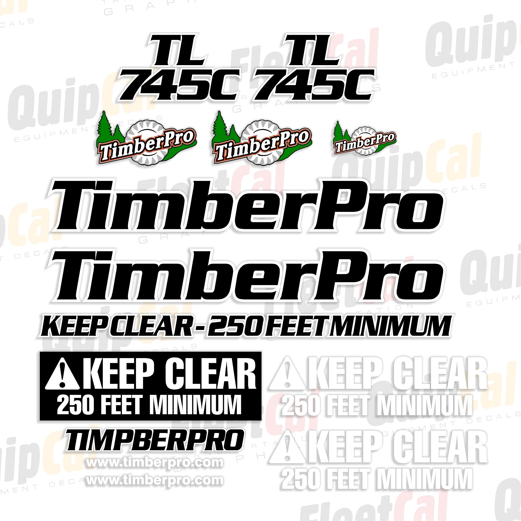 TimberPro TL745C Feller Buncher Marking Decal Set – Truck and Equipment ...