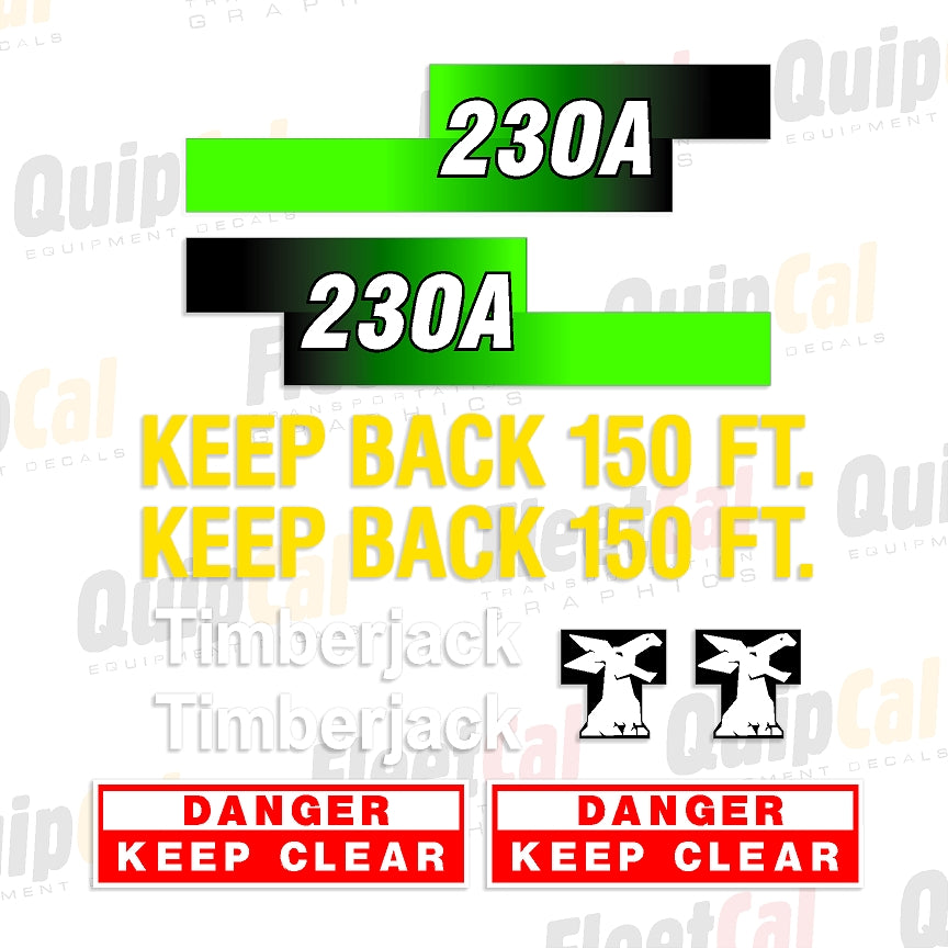 Timberjack 230A Marking Decal Set – Truck and Equipment Decals