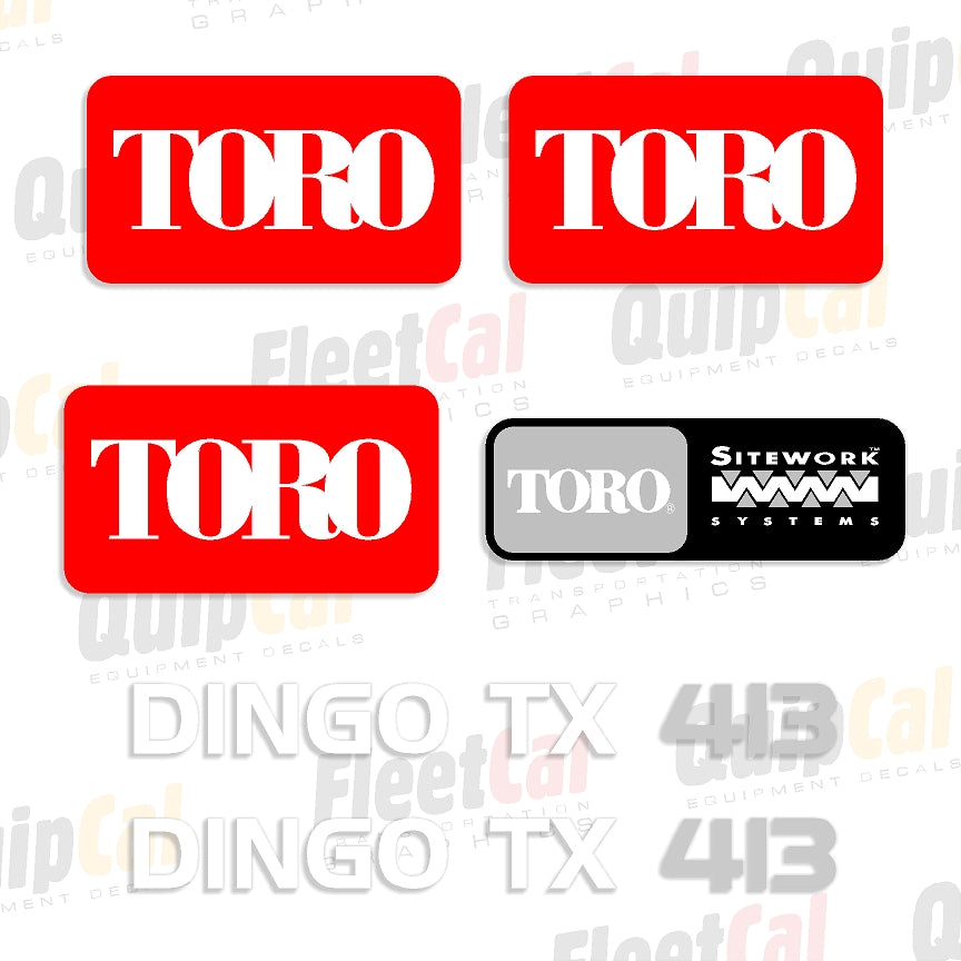 Toro Dingo TX413 Compact Skid Loader Marking Decal Set – Truck and ...