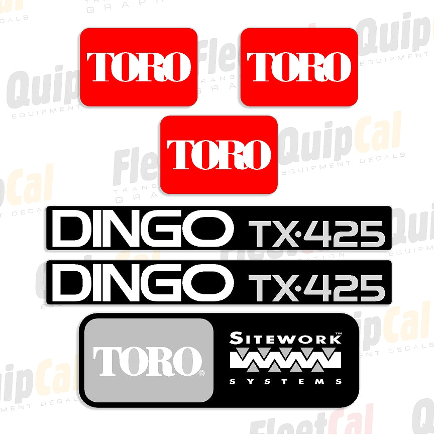 Toro Dingo TX425 Compact Skid Loader Marking Decal Set – Truck and ...