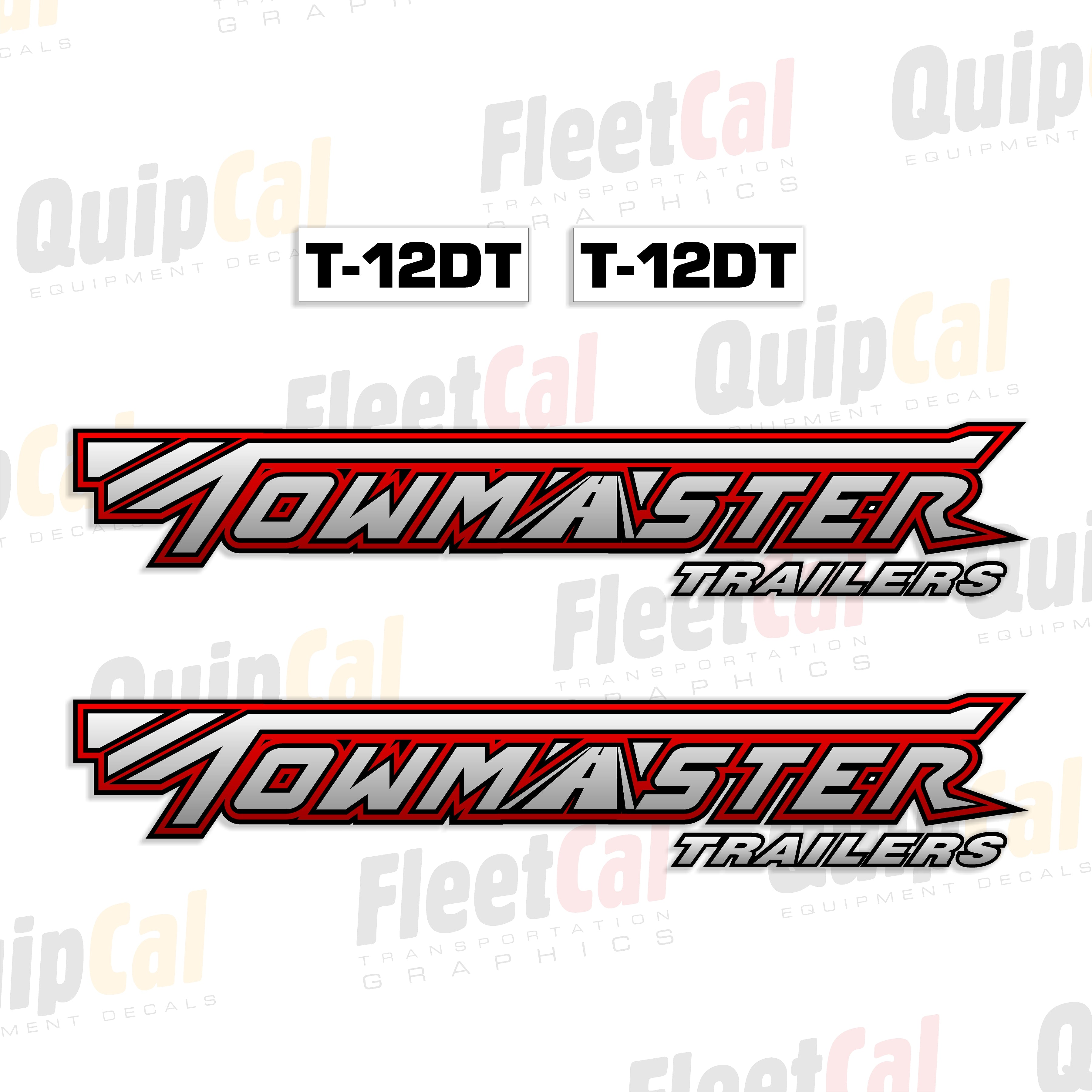 Towmaster T-12DT Trailer Marking Decal Set – Truck and Equipment Decals