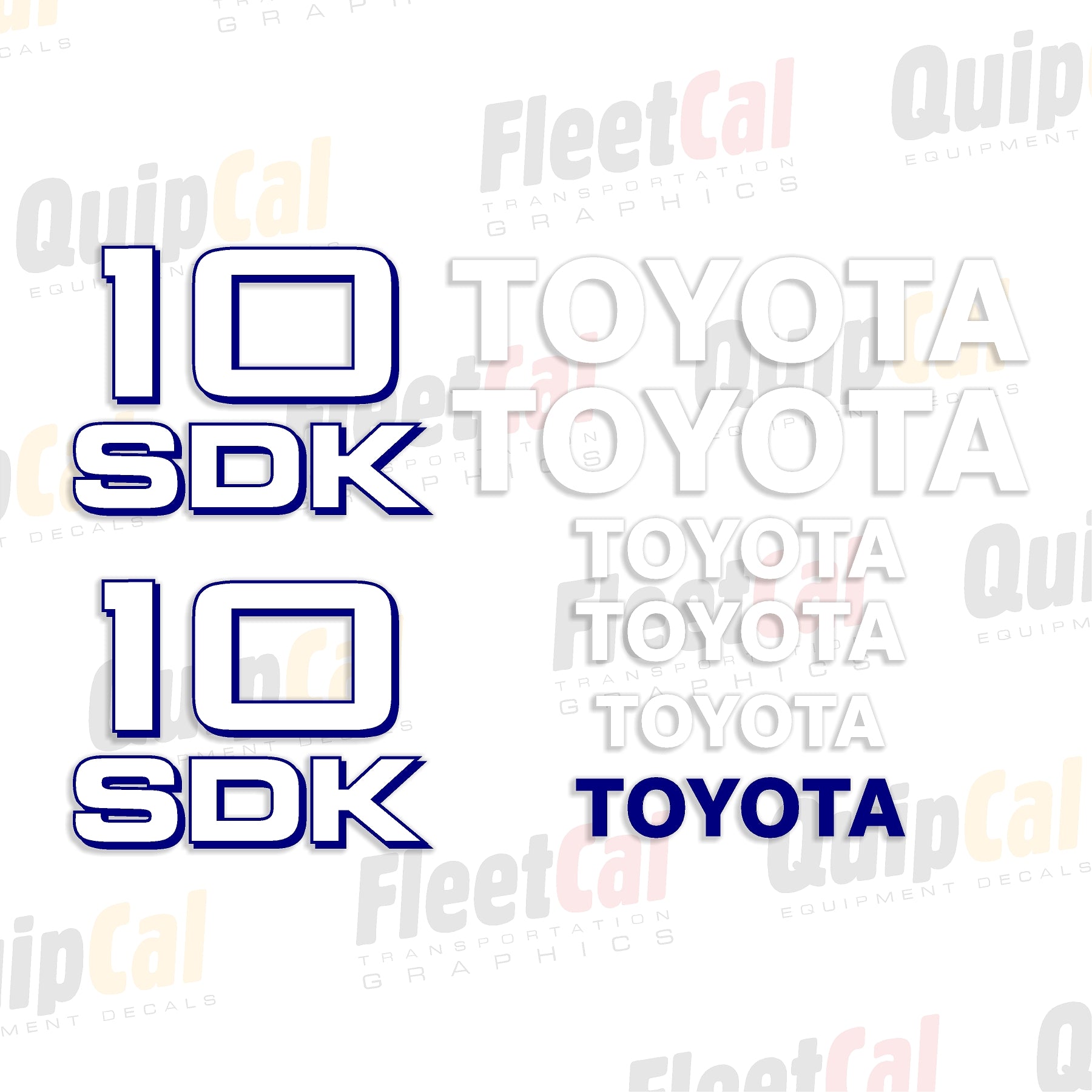Toyota SDK10 Skid Loader Marking Decal Set – Truck and Equipment Decals