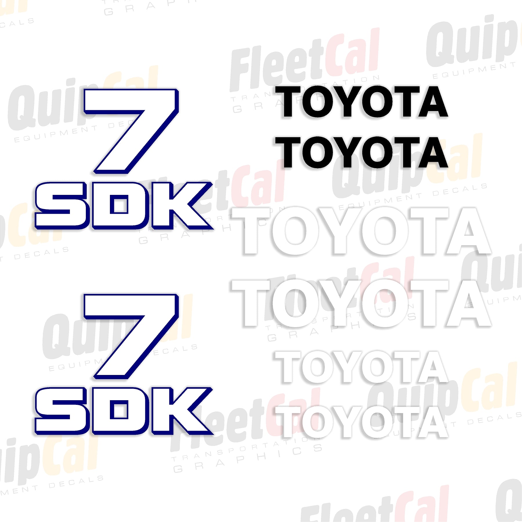 Toyota SDK7 Skid Loader Marking Decal Set – Truck and Equipment Decals