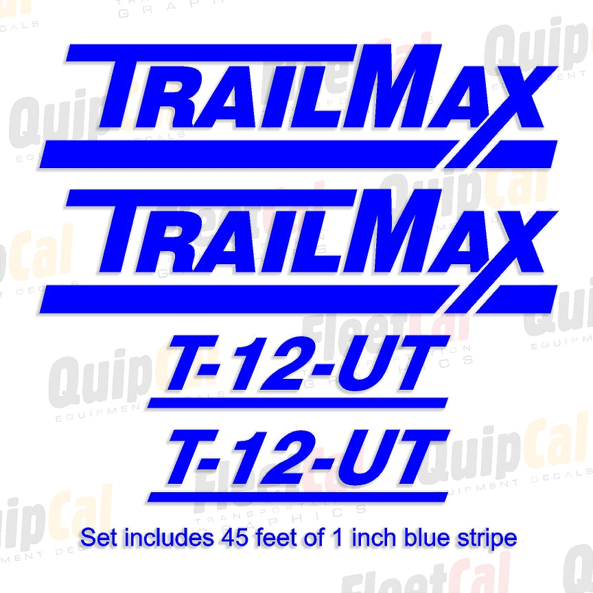 TrailMax T-12-UT Tilt Deck Utility Trailer Marking Decal Set – Truck ...