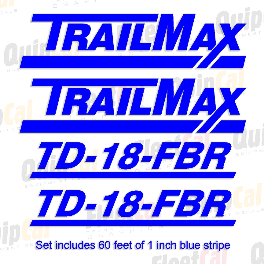 TrailMax TD-18-FBR Tag Trailer Marking Decal Set – Truck and Equipment ...