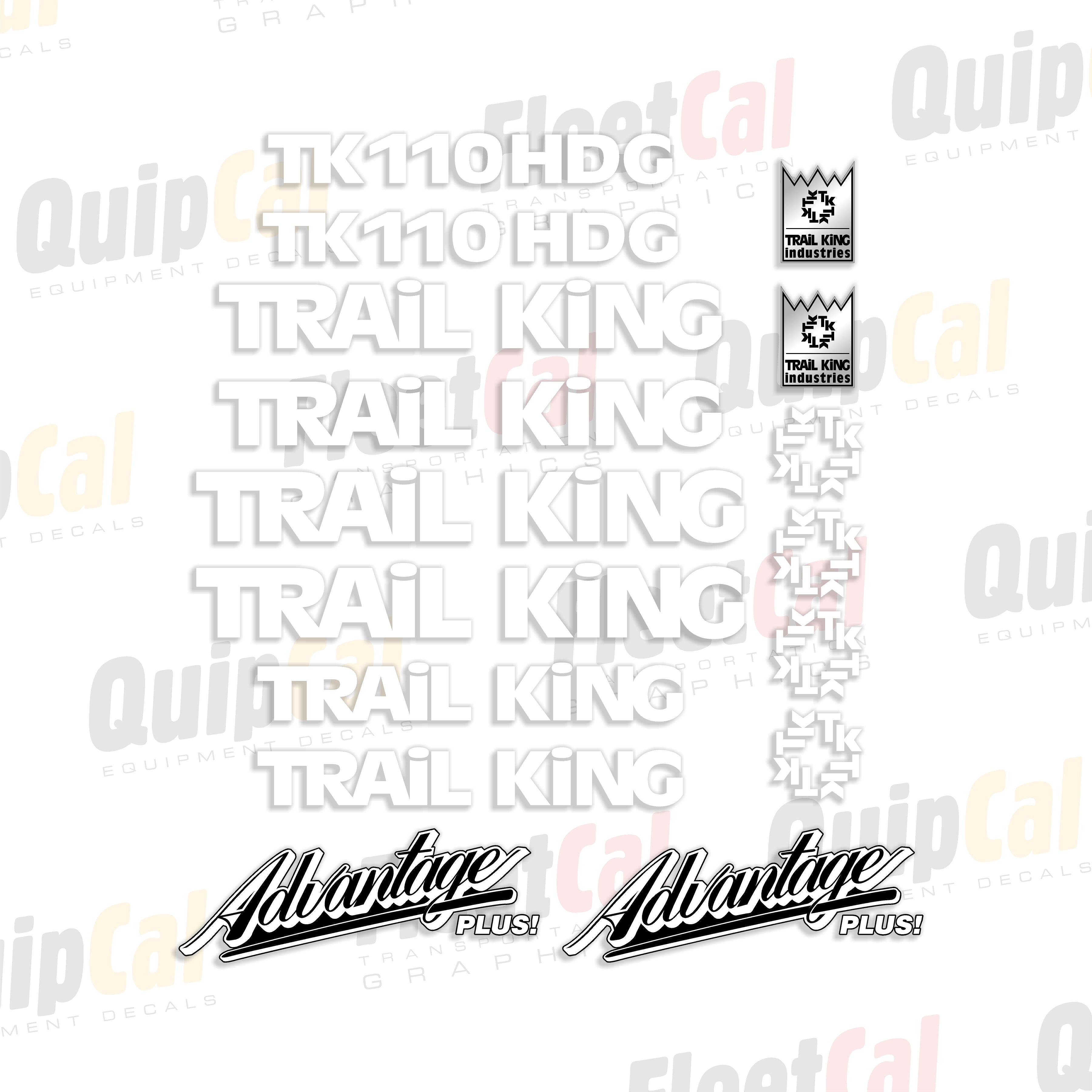 Juego de calcomanías para marcar remolques Trail King TK24 Tag – Truck ...