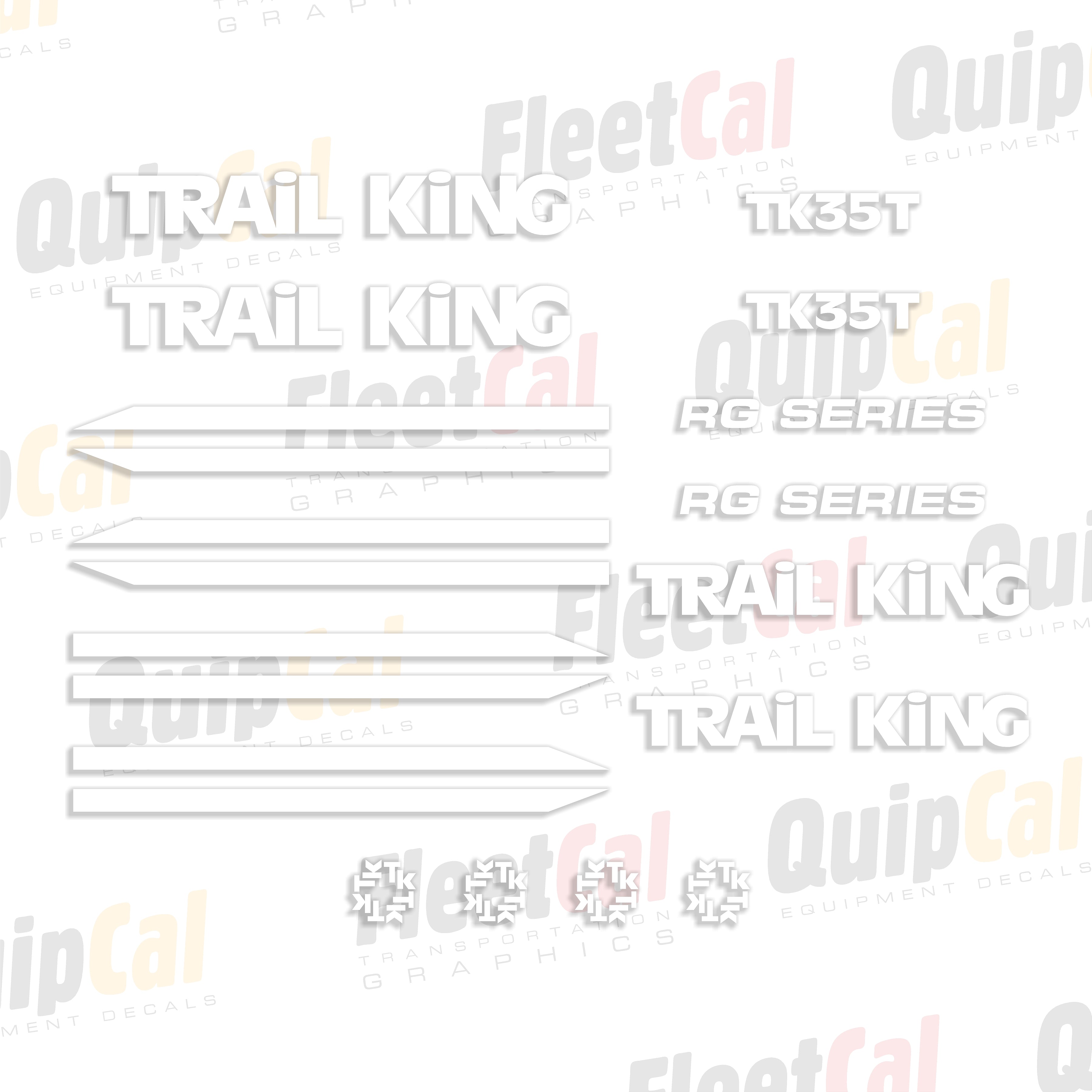 Trail King TK35T RG Series Trailer Marking Decal Set - White – Truck ...