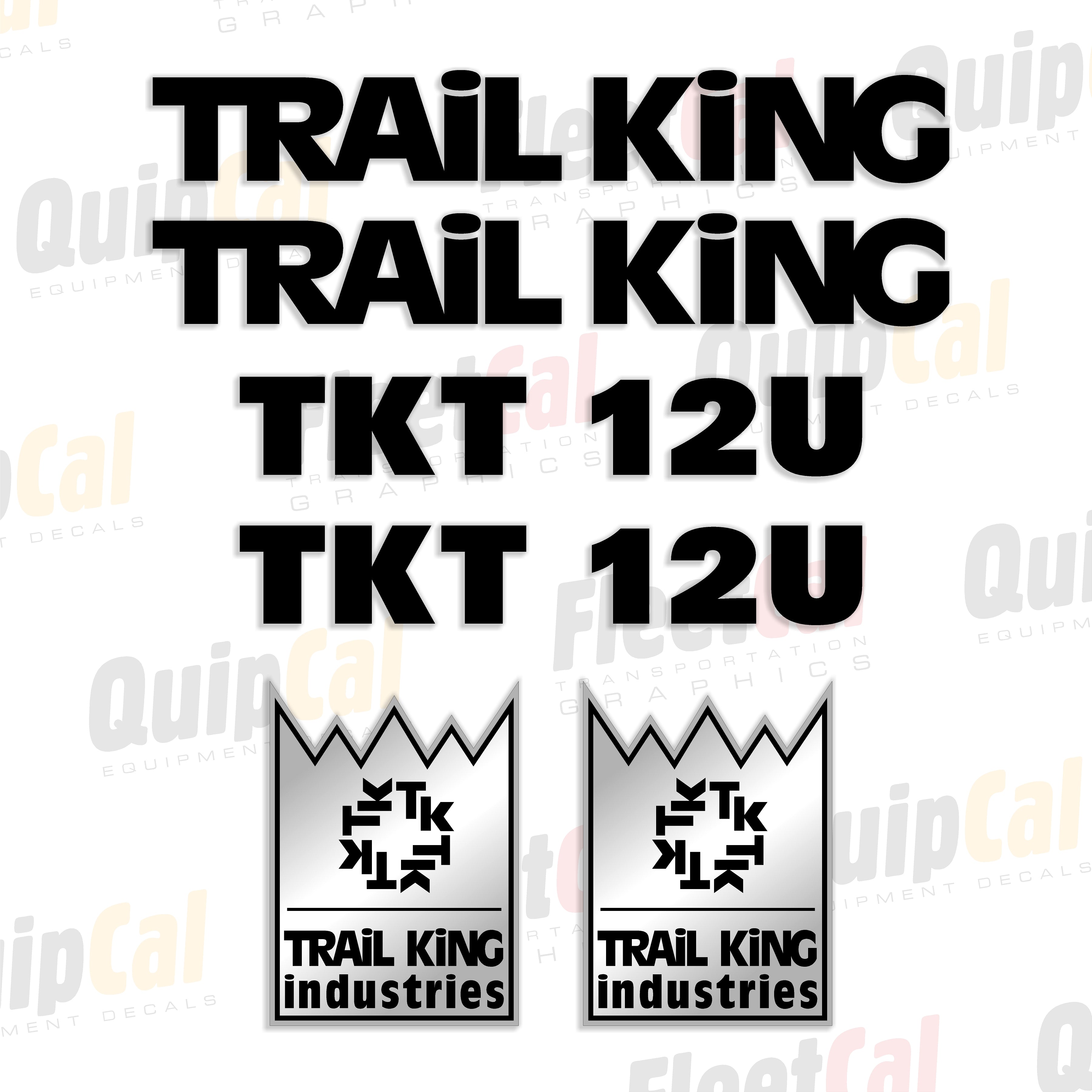 Juego de calcomanías para marcar remolques Trail King TK24 Tag – Truck and Equipment Decals