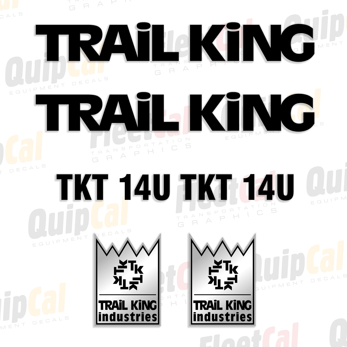 Trail King TK14U Tilt Deck Trailer Marking Decal Set - Black – Truck ...