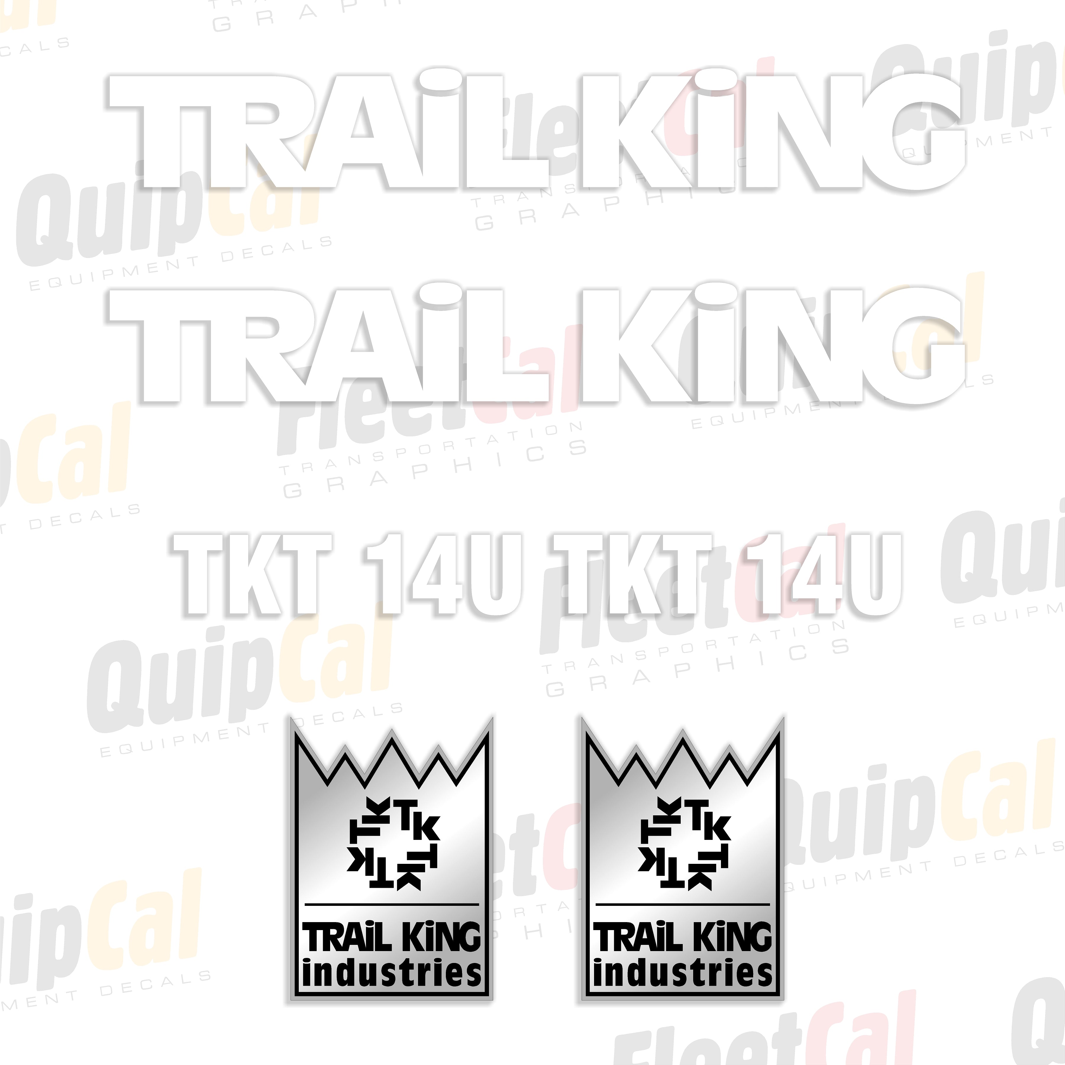 Juego de calcomanías para marcar remolques Trail King TK24 Tag – Truck ...