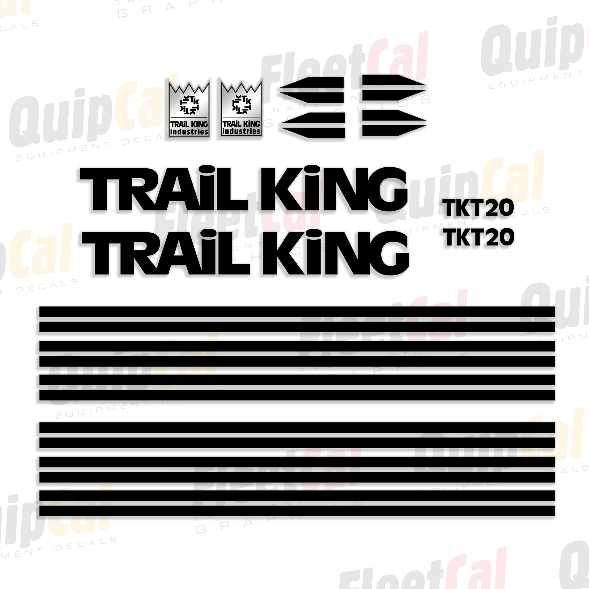 Trail King TKT20 Tilt Deck Trailer Marking Decal Set – Truck and ...