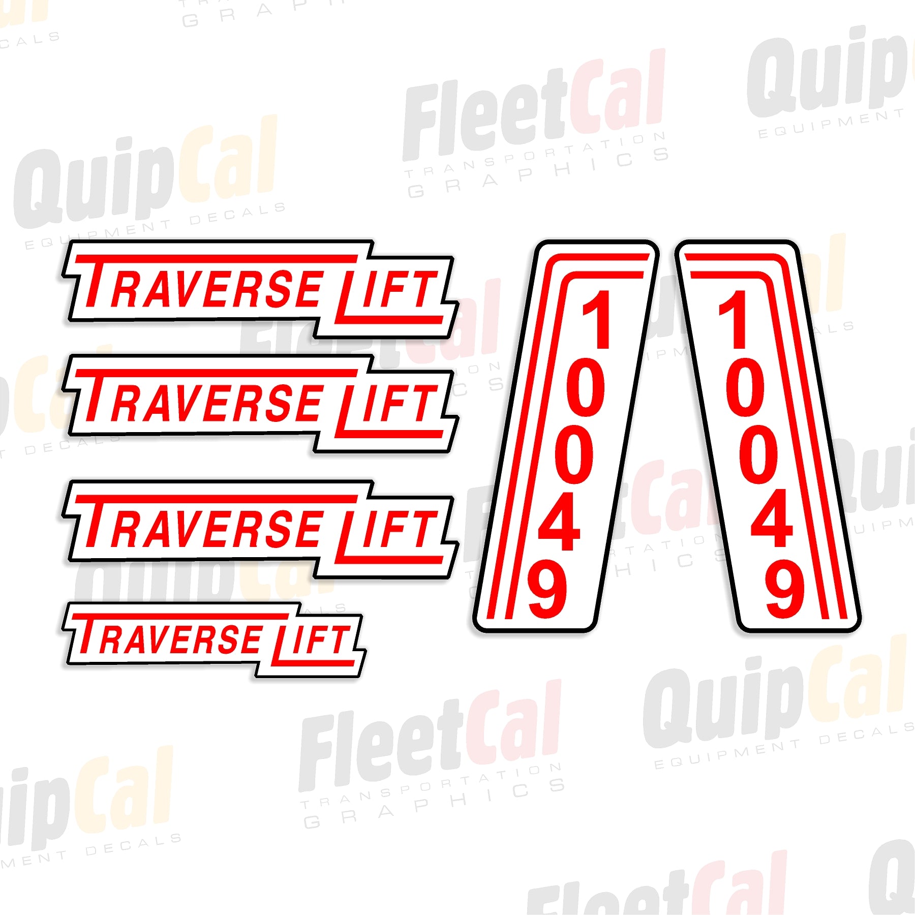 Traverse Lift 10049 Telehandler Marking Decal Set (Without Stripe ...