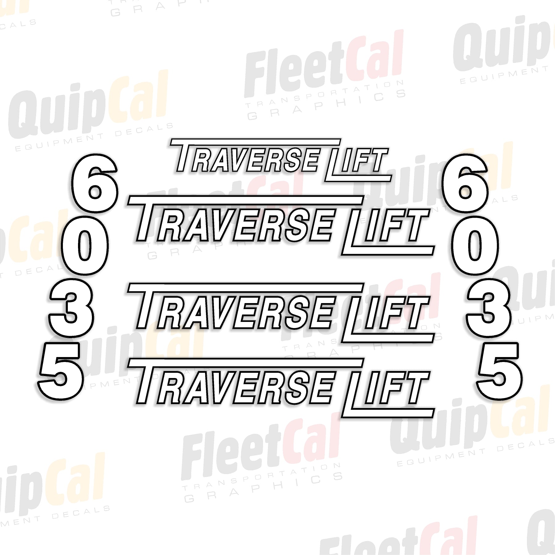 Traverse Lift 6035 Telehandler Late Model Marking Decal Set – Truck and ...