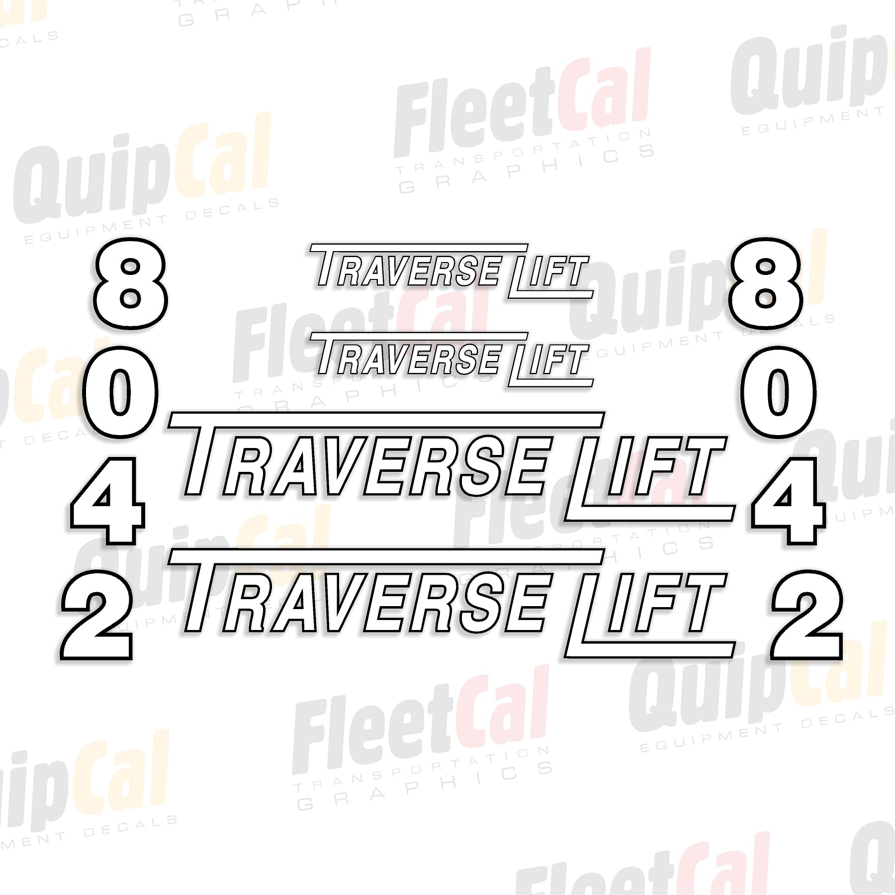 Traverse Lift 8042 Telehandler Late Model Marking Decal Set – Truck and ...