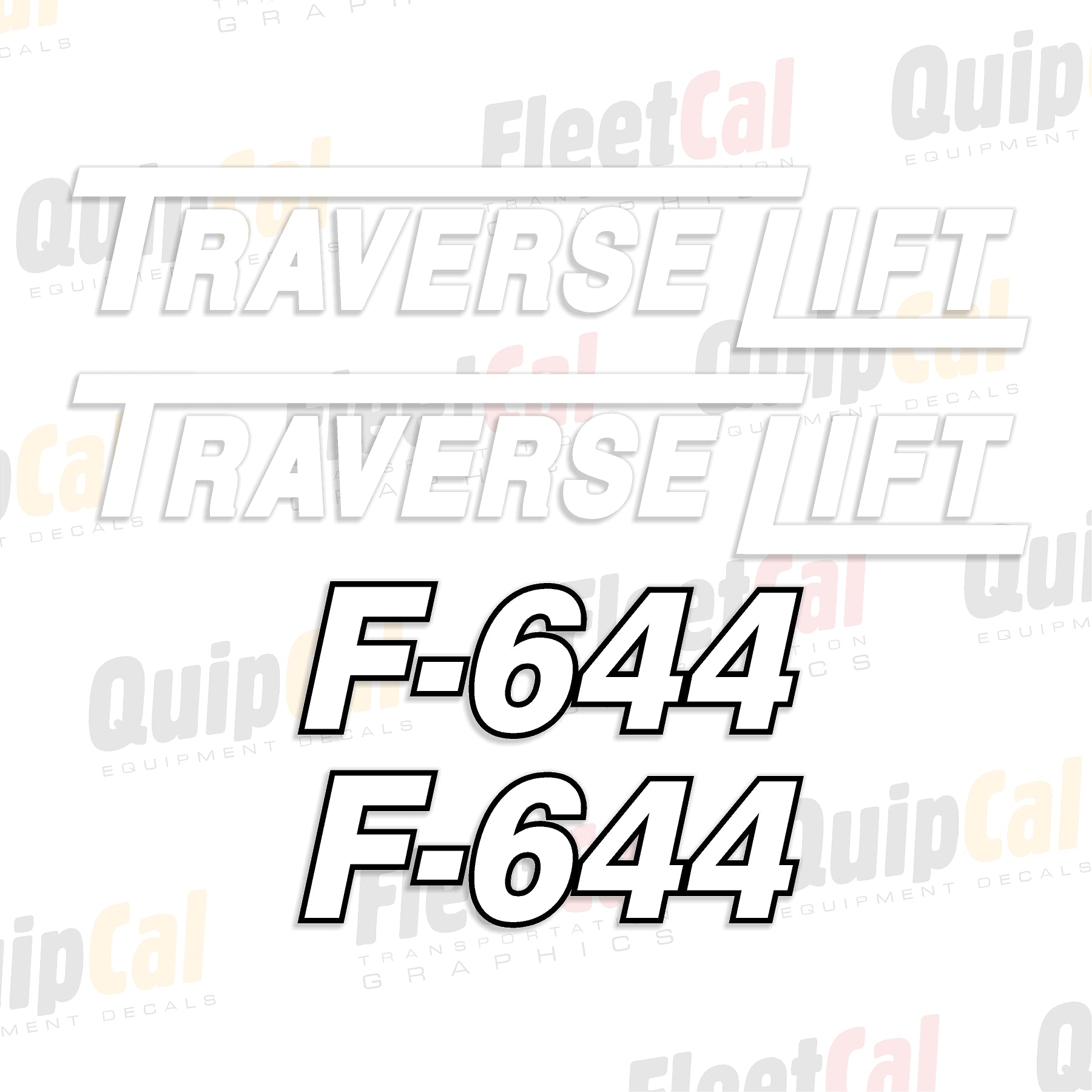 Traverse Lift F-644 Telehandler Marking Decal Set – Truck and Equipment ...