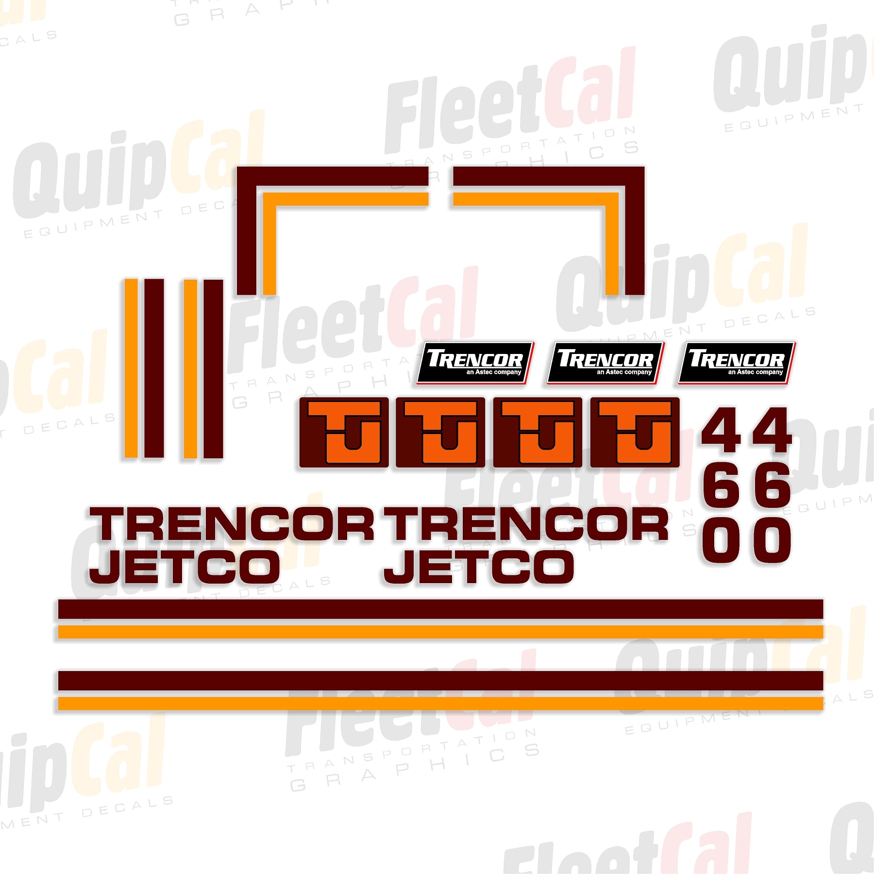 Trencor Jetco 460A Crawler Trencher Marking Decal Set – Truck and ...