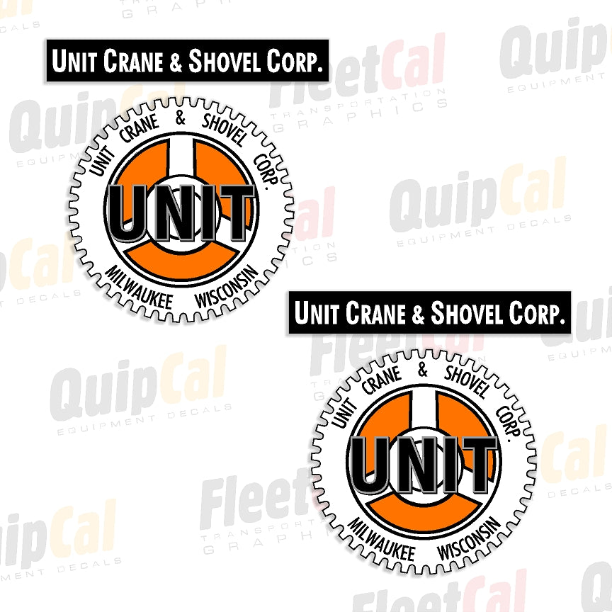Unit Crane Shovel Corp Crane Logo Decals (1 PAIR) – Truck and Equipment ...