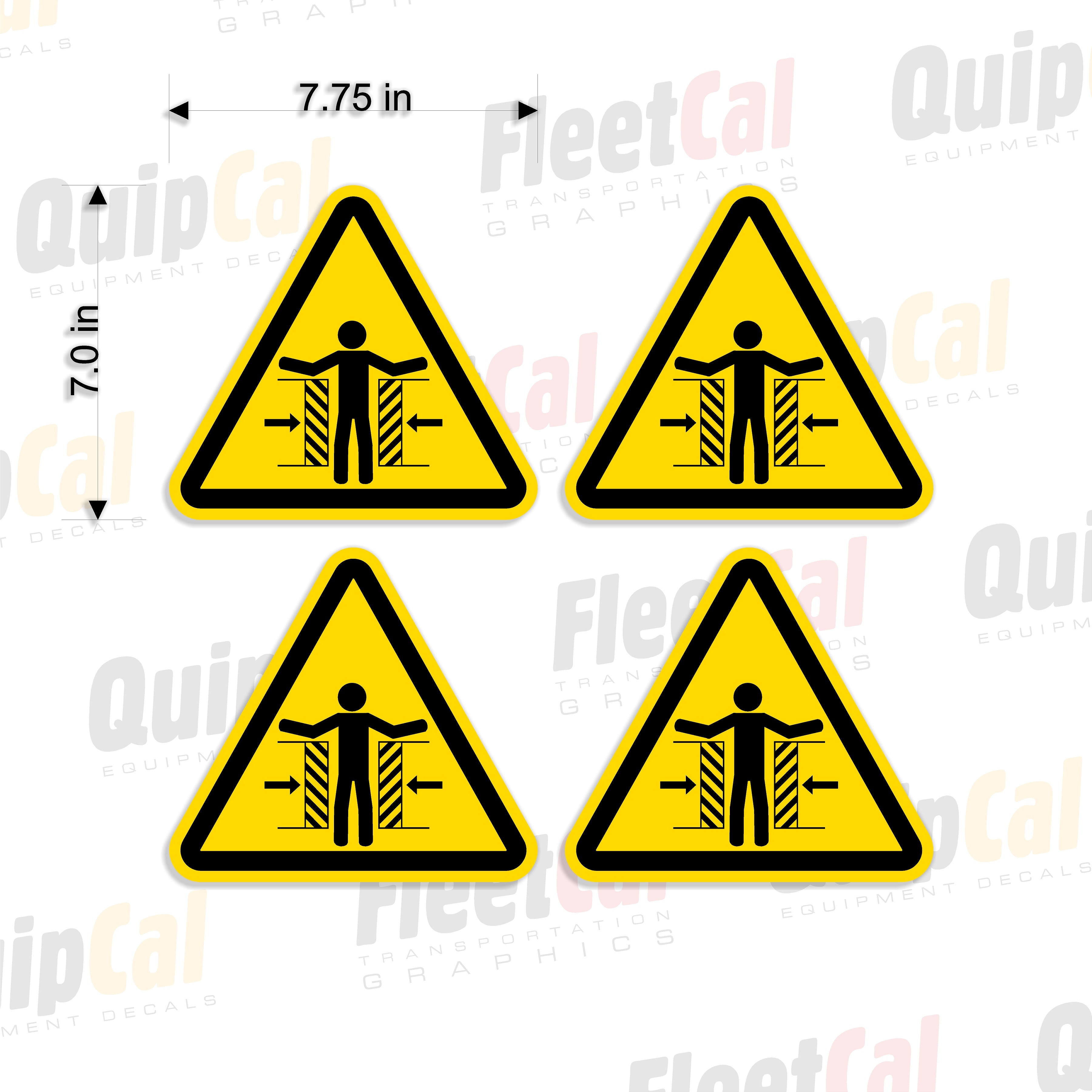 Universal Articulation Area Crush Hazard Decals (QTY 4) – Truck and ...