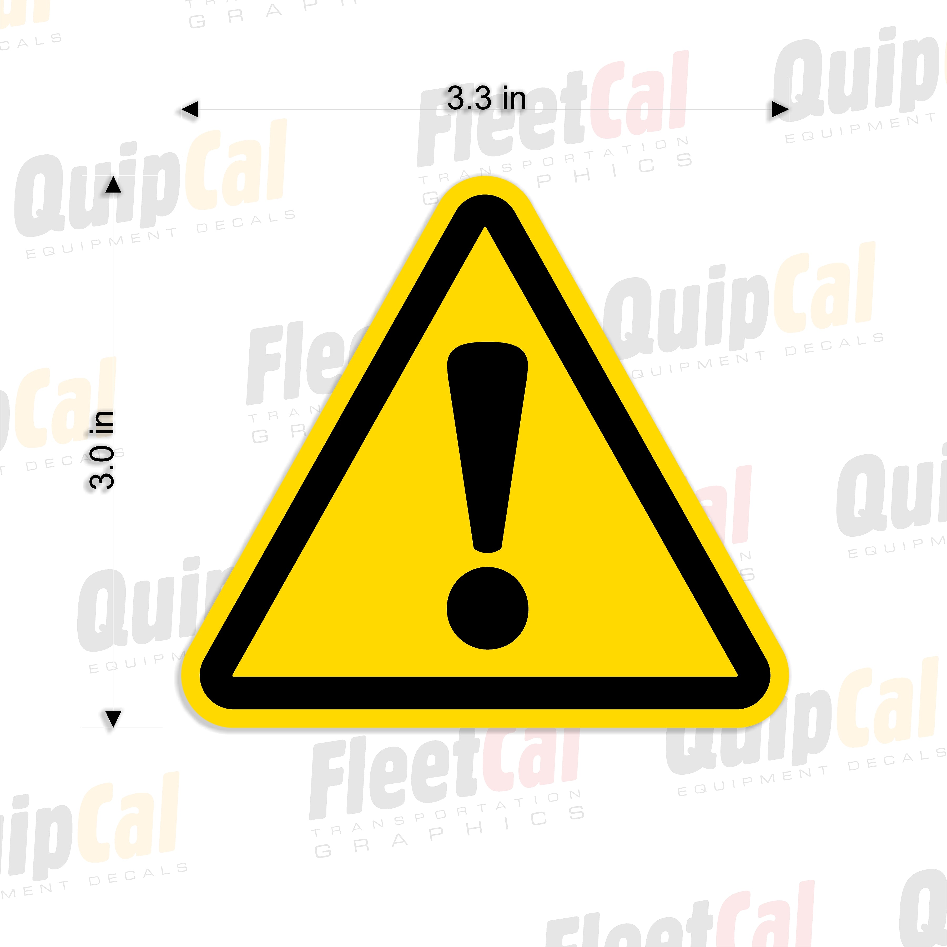 Universal Caution - Exclamation Decals (3 inch - QTY 50) – Truck and ...
