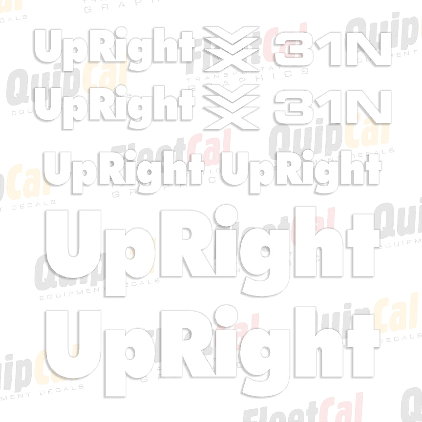 UpRight 31N Scissor Lift Marking Decal Set – Truck and Equipment Decals