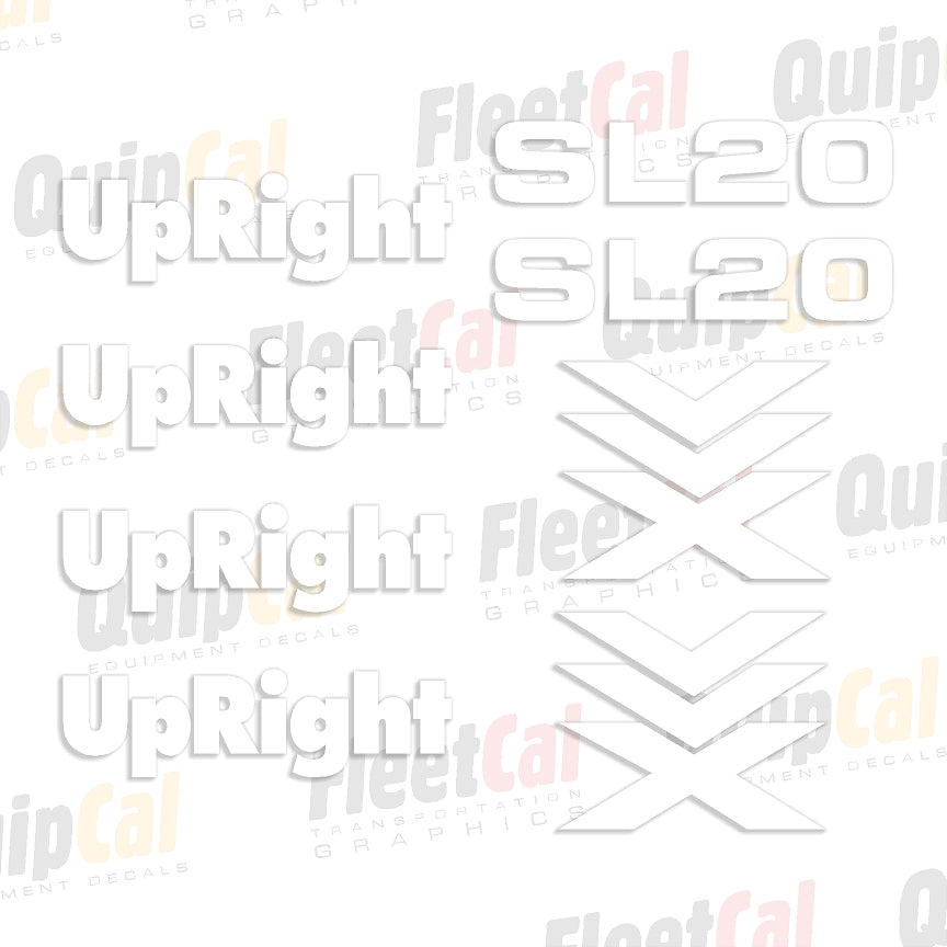 UpRight SL20 Articulated Platform Manlift Marking Decal Set – Truck and ...
