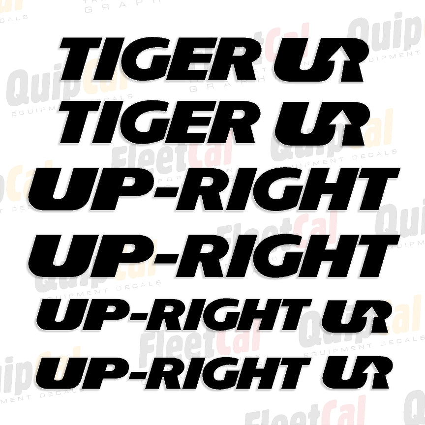 UpRight Tiger Scissor Lift Marking Decal Set – Truck and Equipment Decals