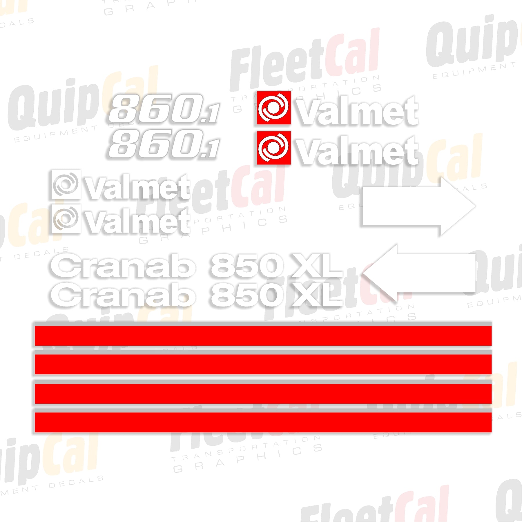 Valmet 860.1 Forwarder Marking Decal Set – Truck and Equipment Decals
