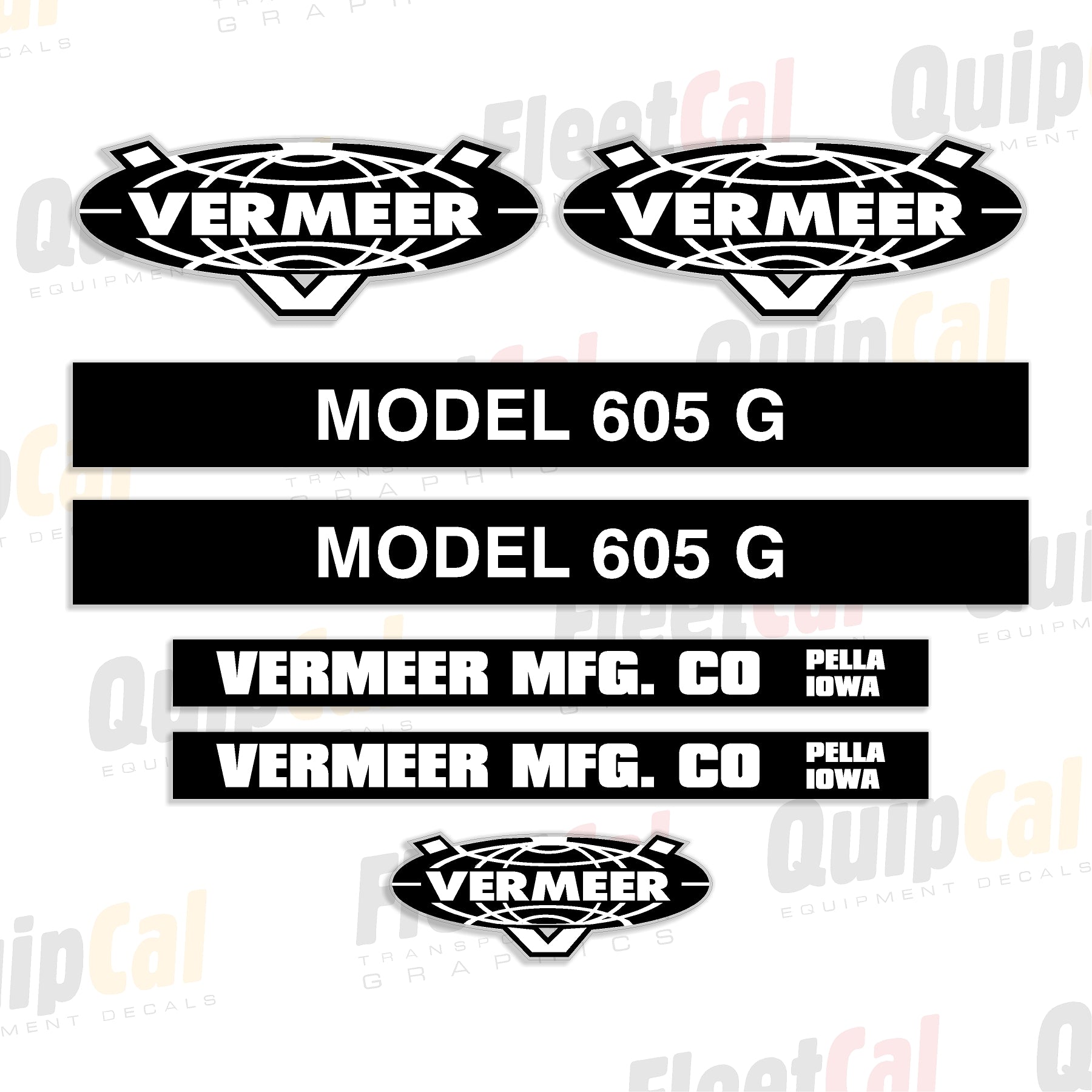 Vermeer 605G Baler Marking Decal Set Early Version – Truck and ...