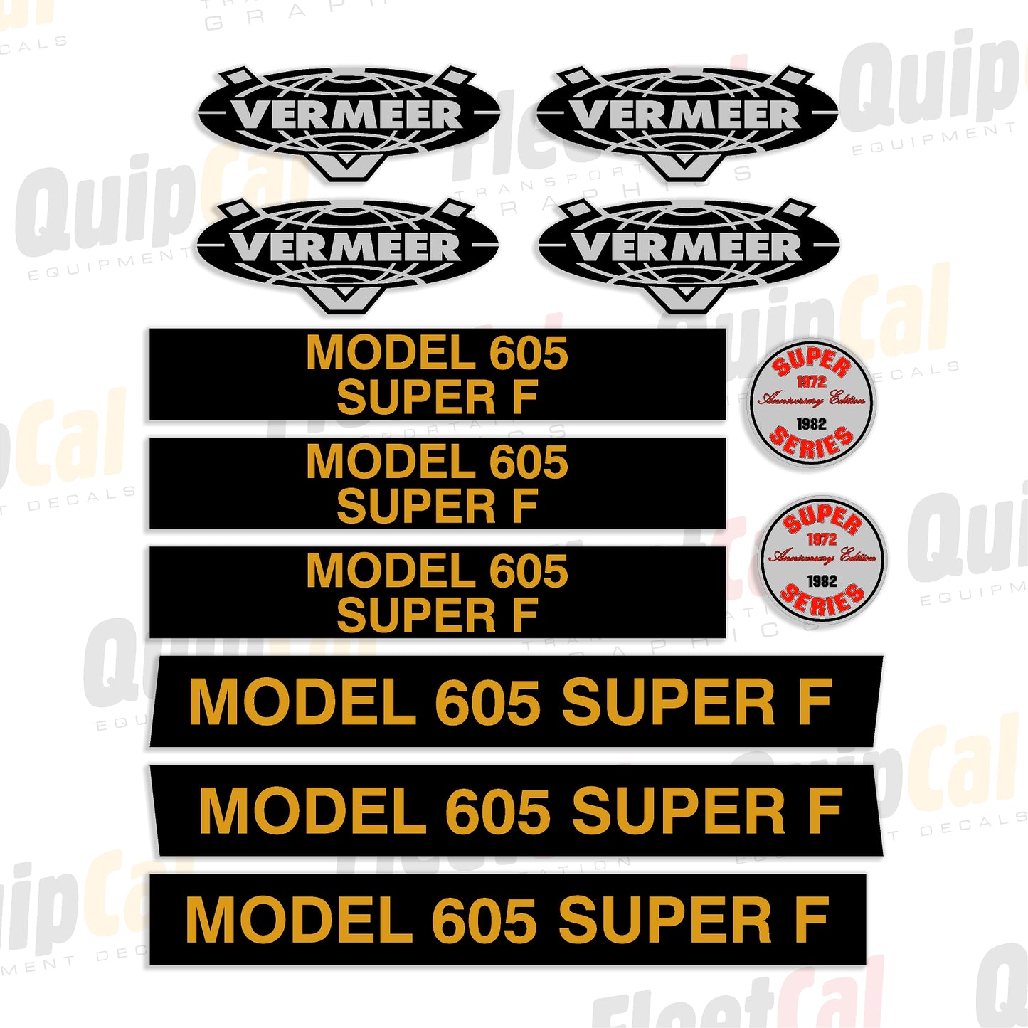 Vermeer 605 Super F Baler Marking Decal Set – Truck and Equipment Decals