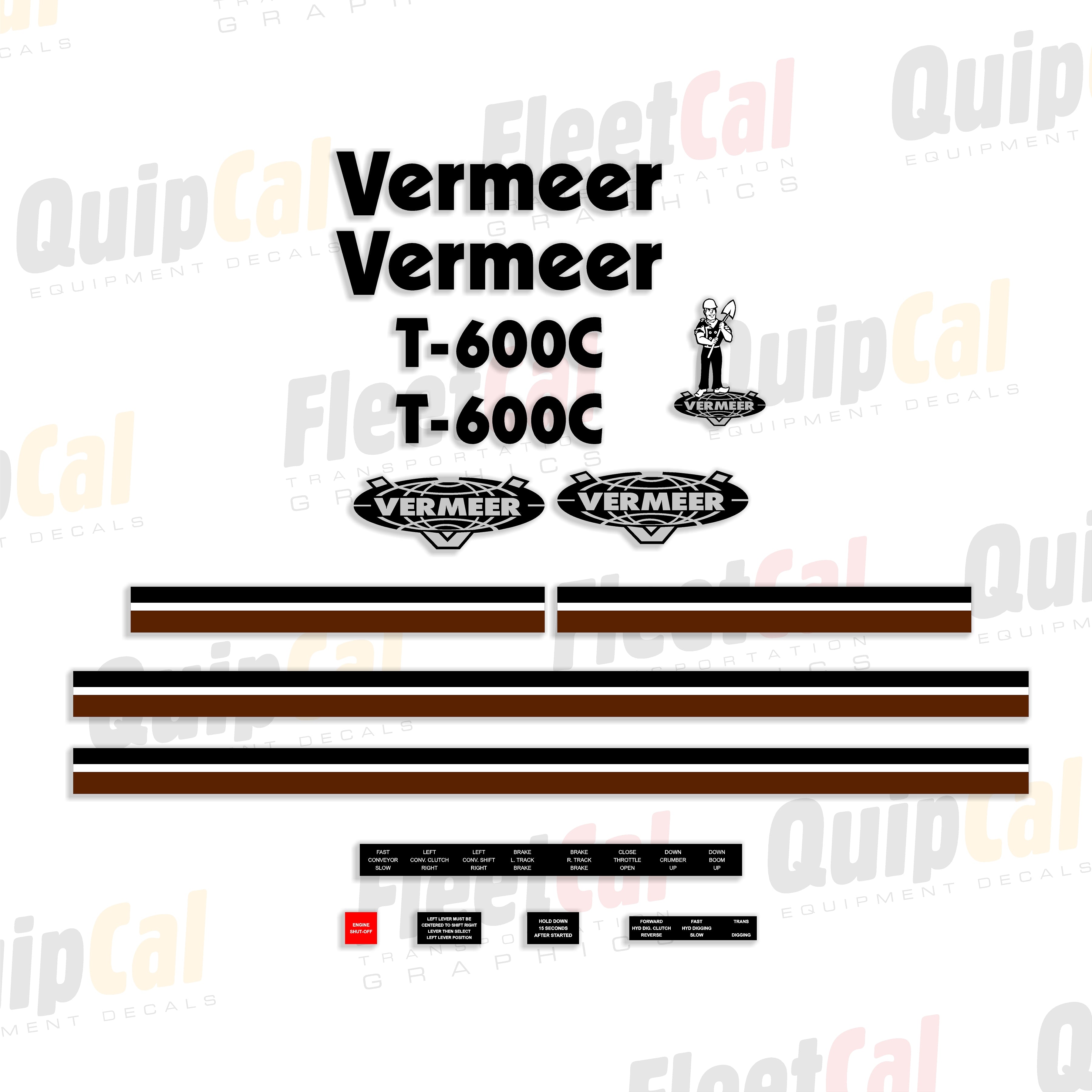 Vermeer T600C Trencher Decal Set – Truck and Equipment Decals