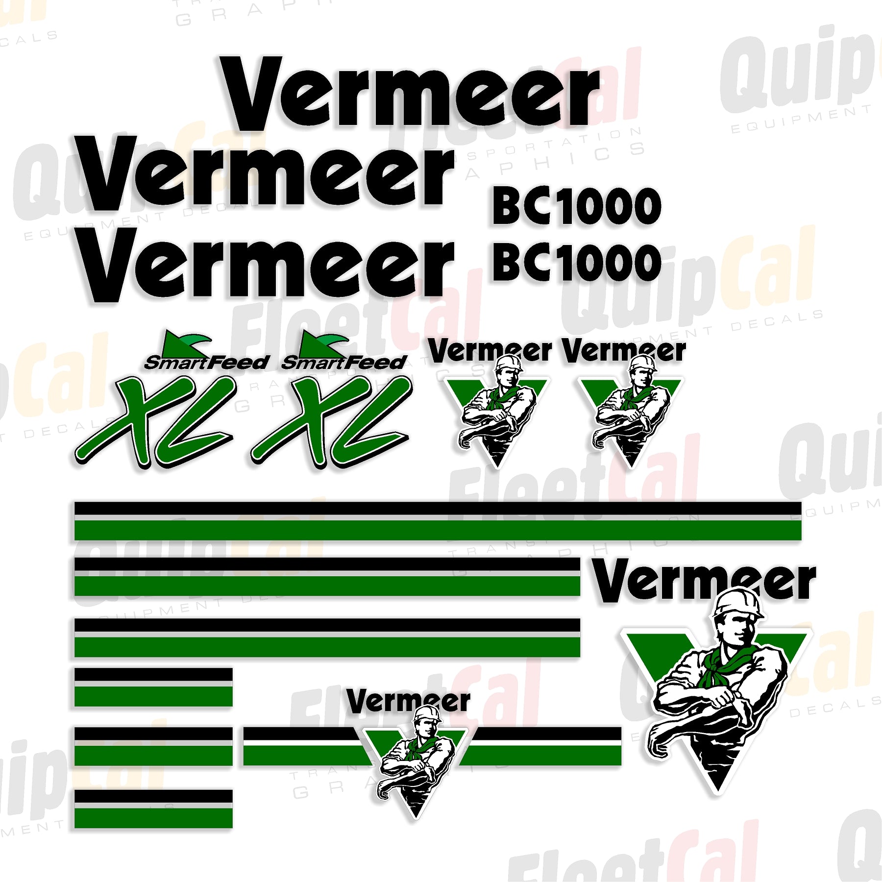 Vermeer BC1000 XL Wood Chipper Marking Decal Set – Truck and Equipment ...