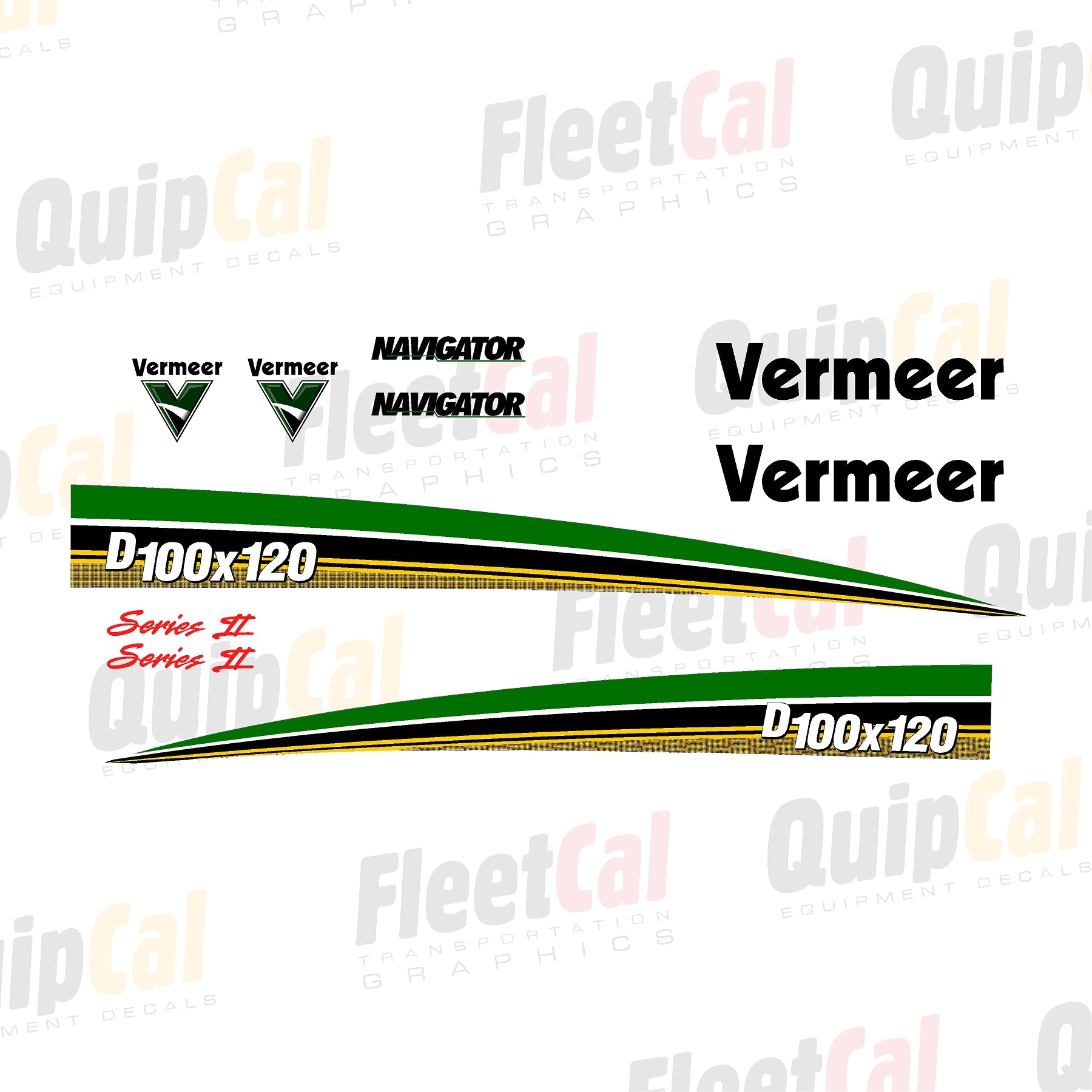 Vermeer D100x200 Series II Directional Drill Marking Decal Set – Truck ...