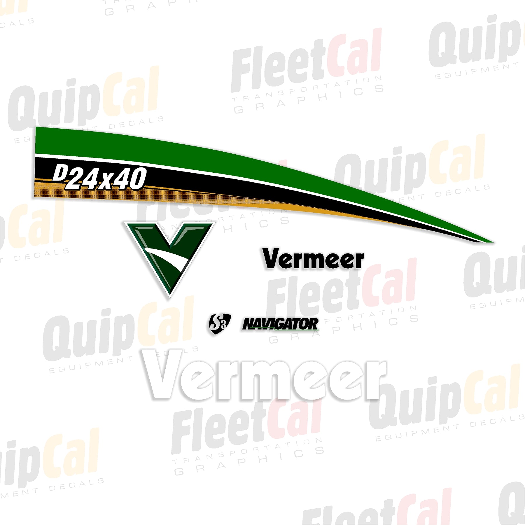 Vermeer D24x40 Series 3 Directional Drill Marking Decal Set – Truck and ...