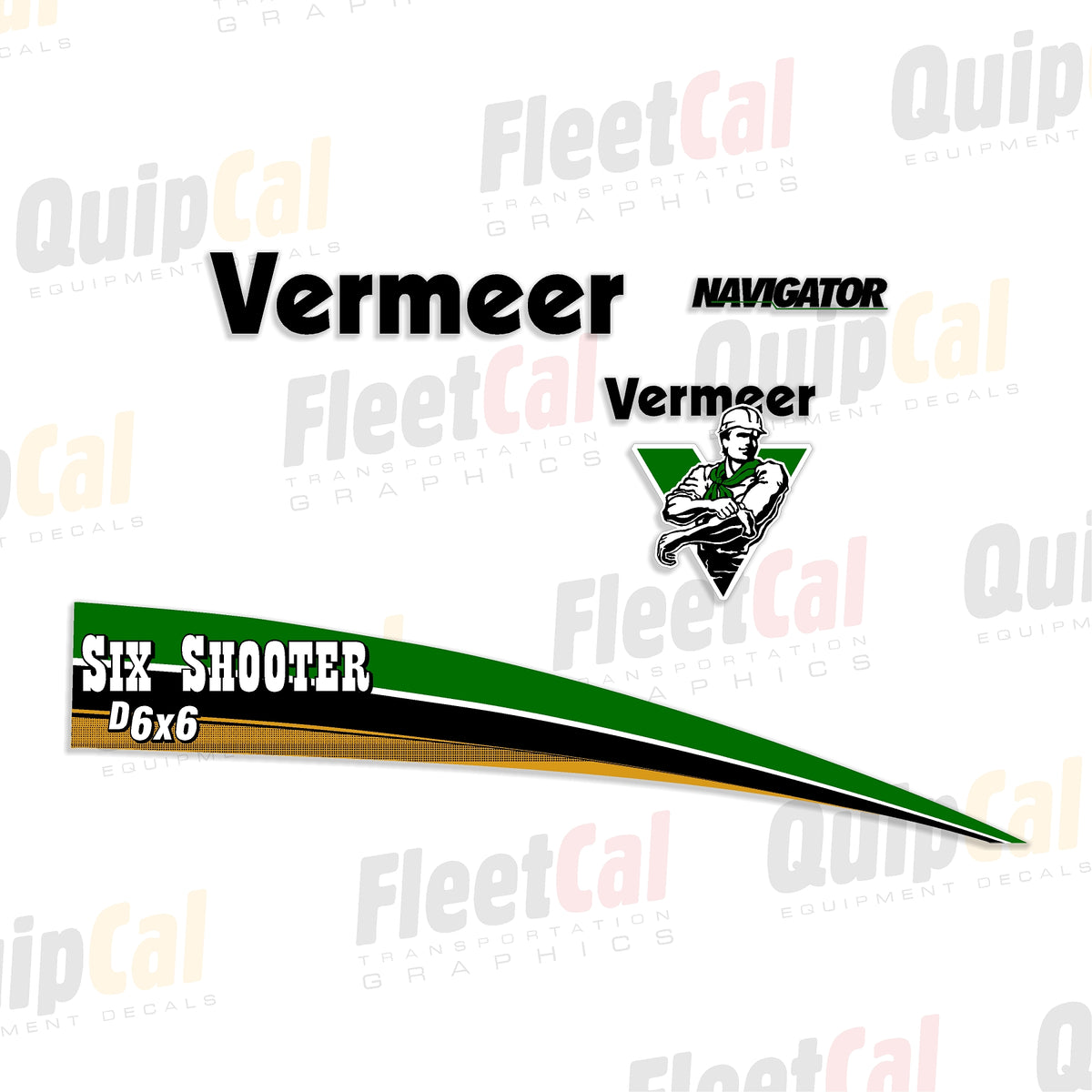 Vermeer D6x6 Six Shooter Directional Drill Marking Decal Set – Truck ...
