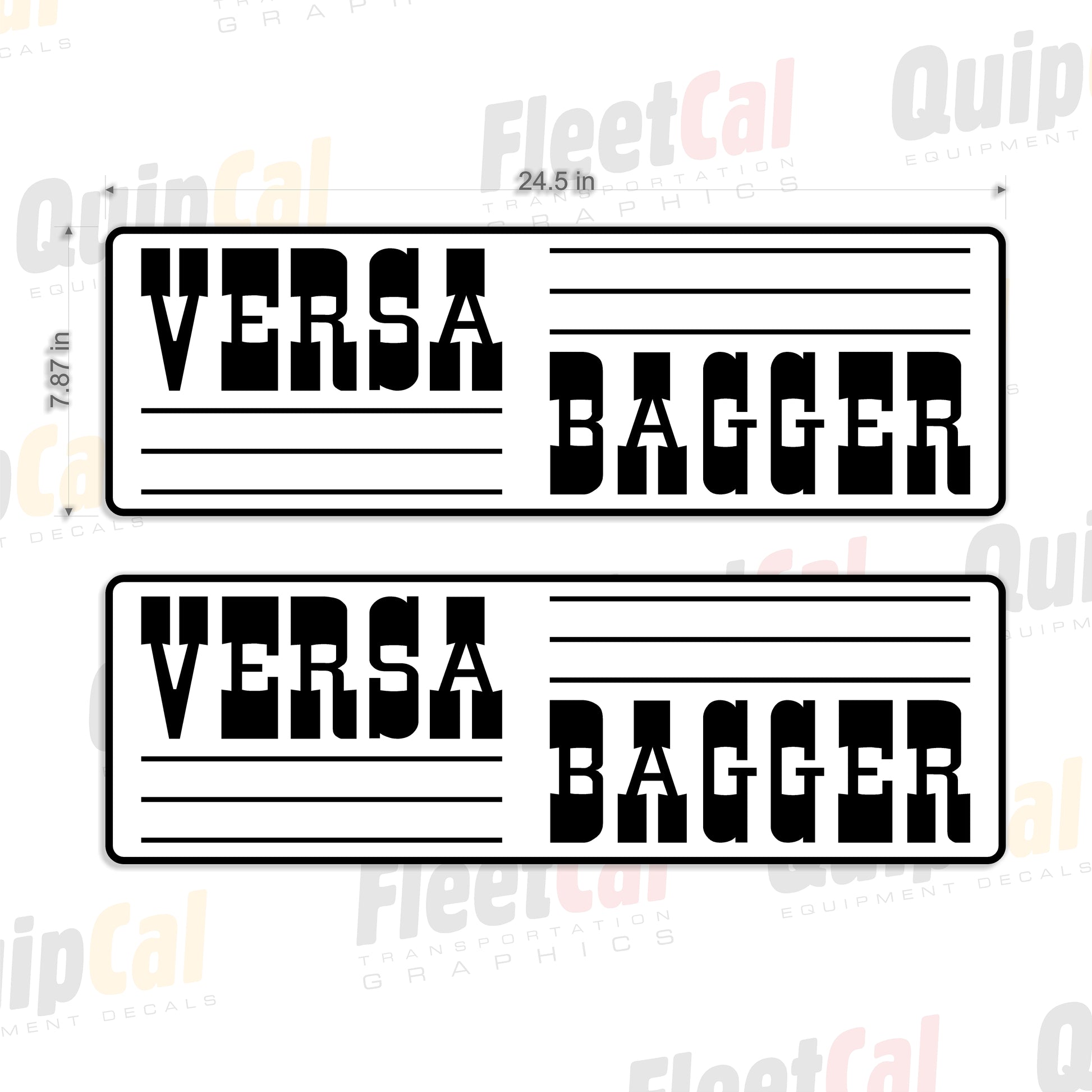 Versa Bagger Logo Decals (1 PAIR) – Truck and Equipment Decals