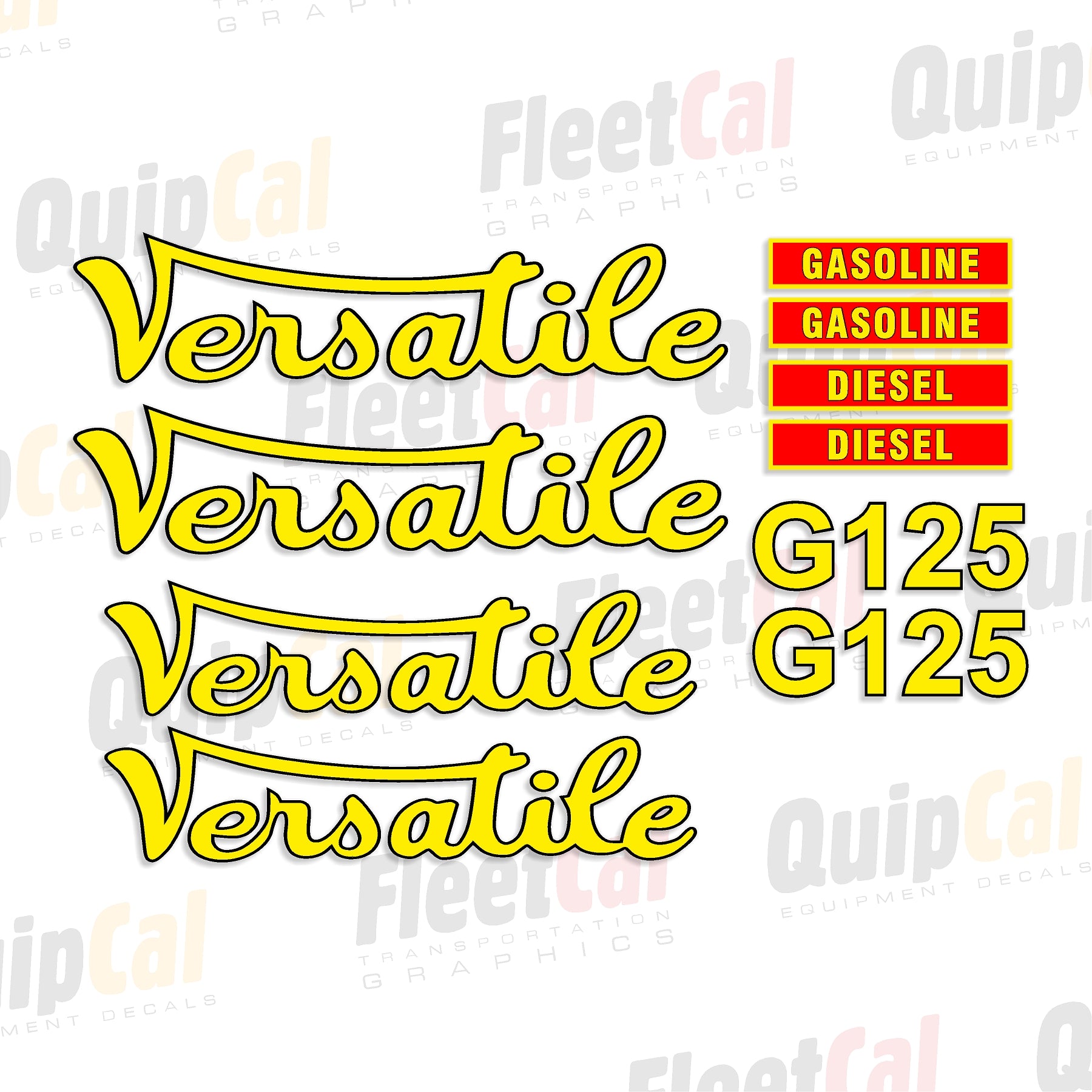 Versatile G125 Marking Decal Set – Truck and Equipment Decals